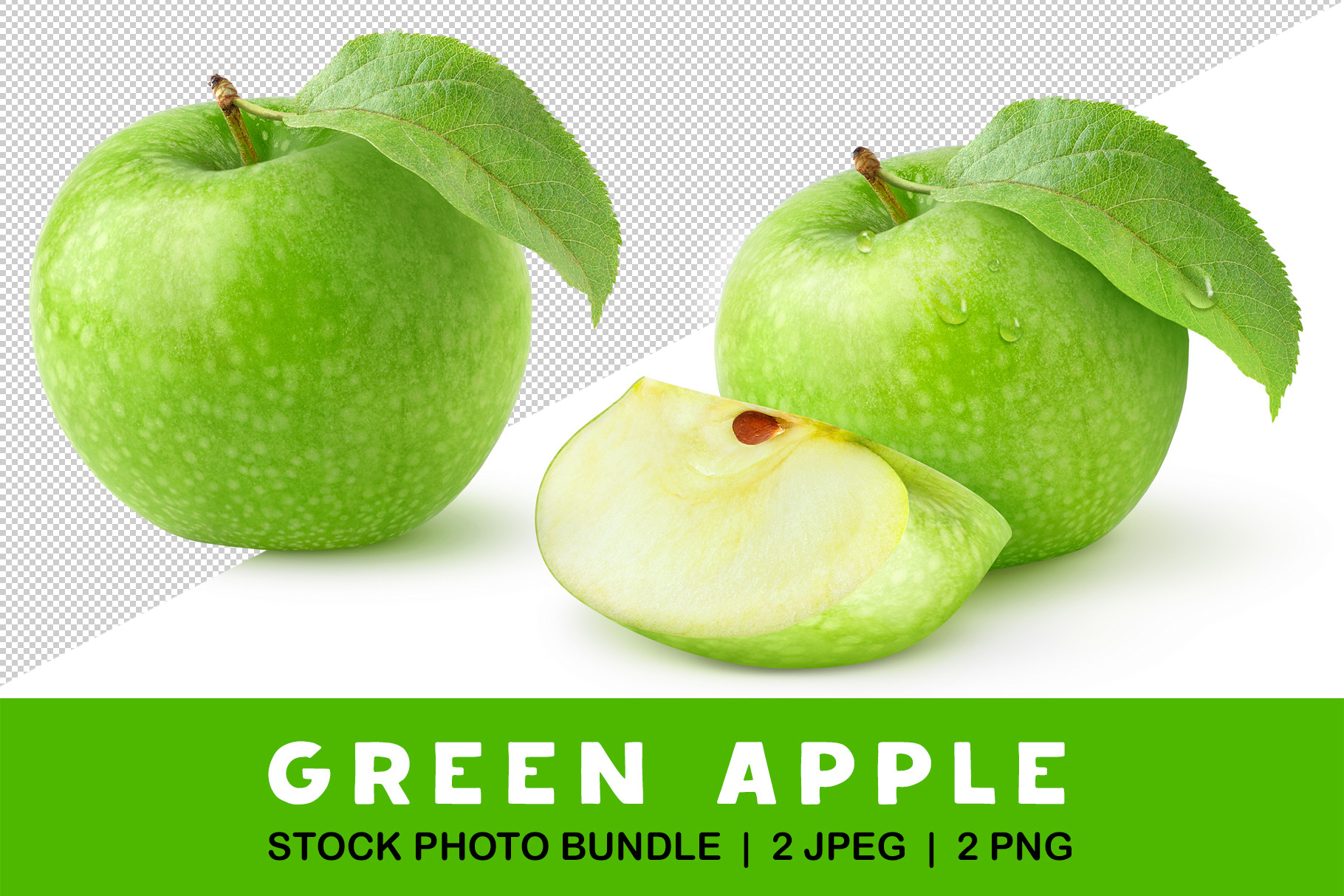 Green Granny Smith apple, an Object Graphic by Fruits+Veggies