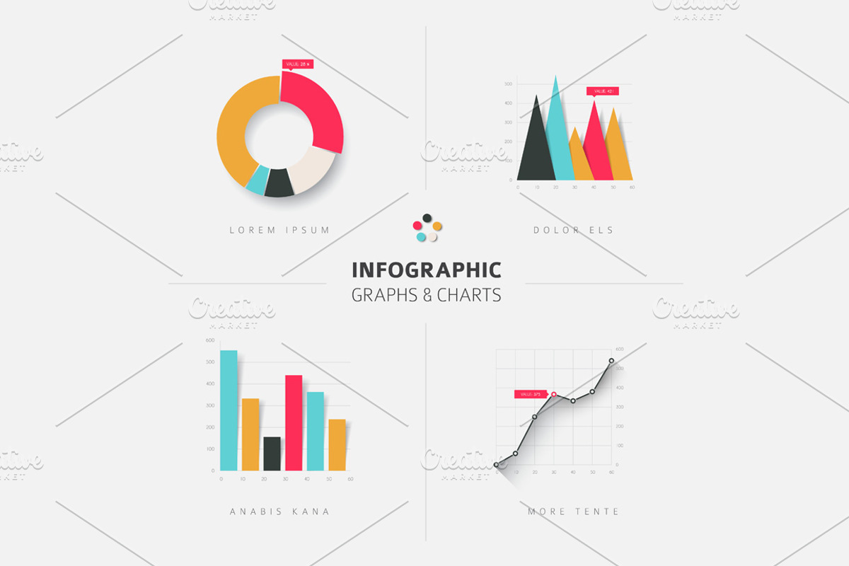 Infographic Graphs & Charts flat, an Object Graphic by Orson