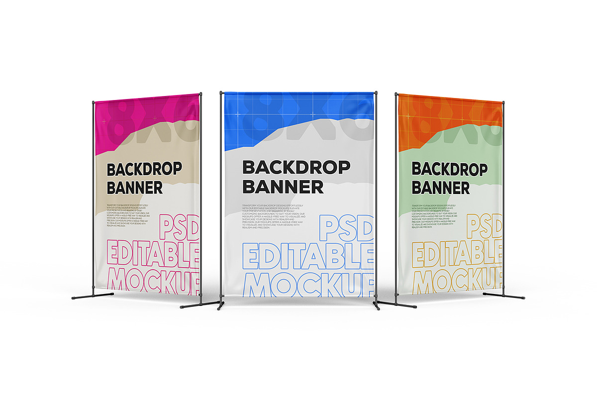 Vertical Backdrop Ads Banner Mockup, an Advertising Mockup by Ram ...
