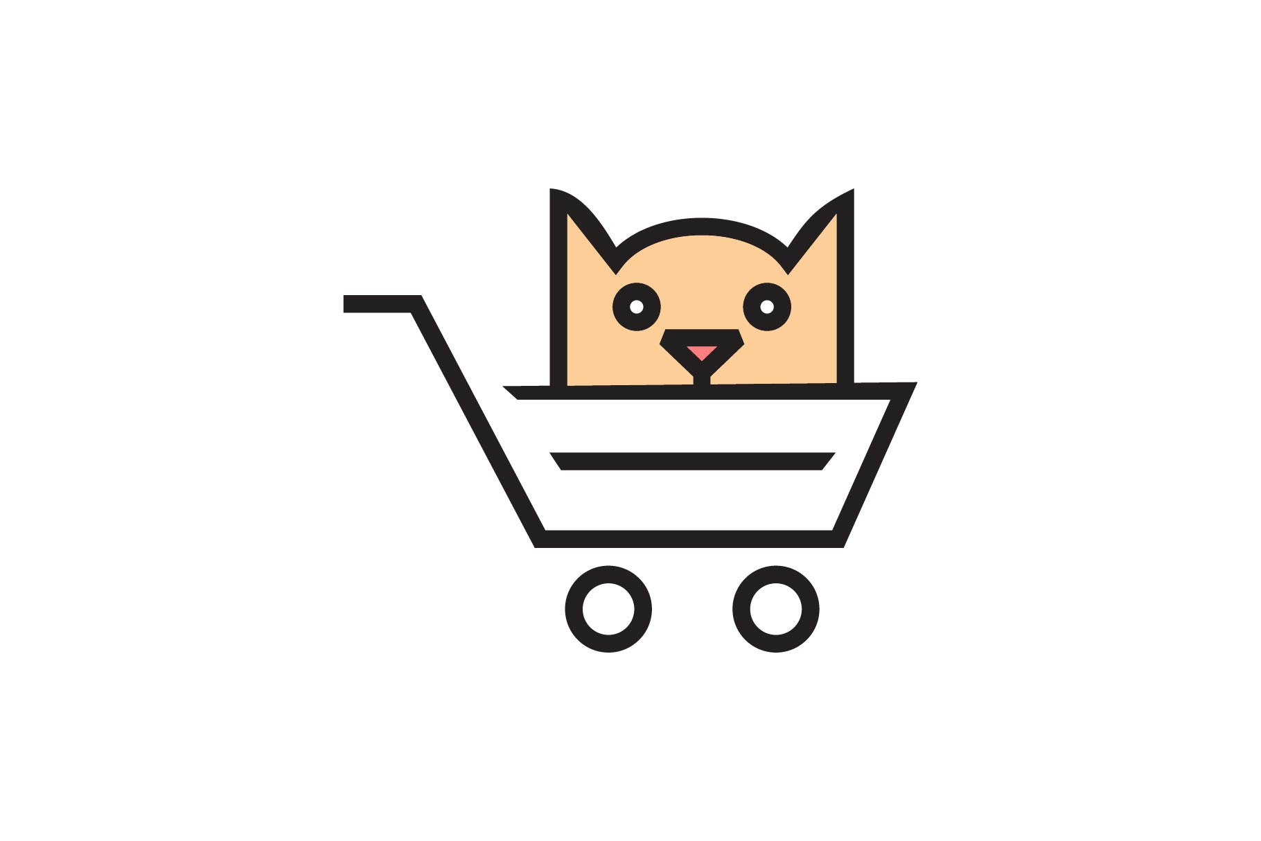 cat shop logo, a Branding & Logo Template by ZHR Creative