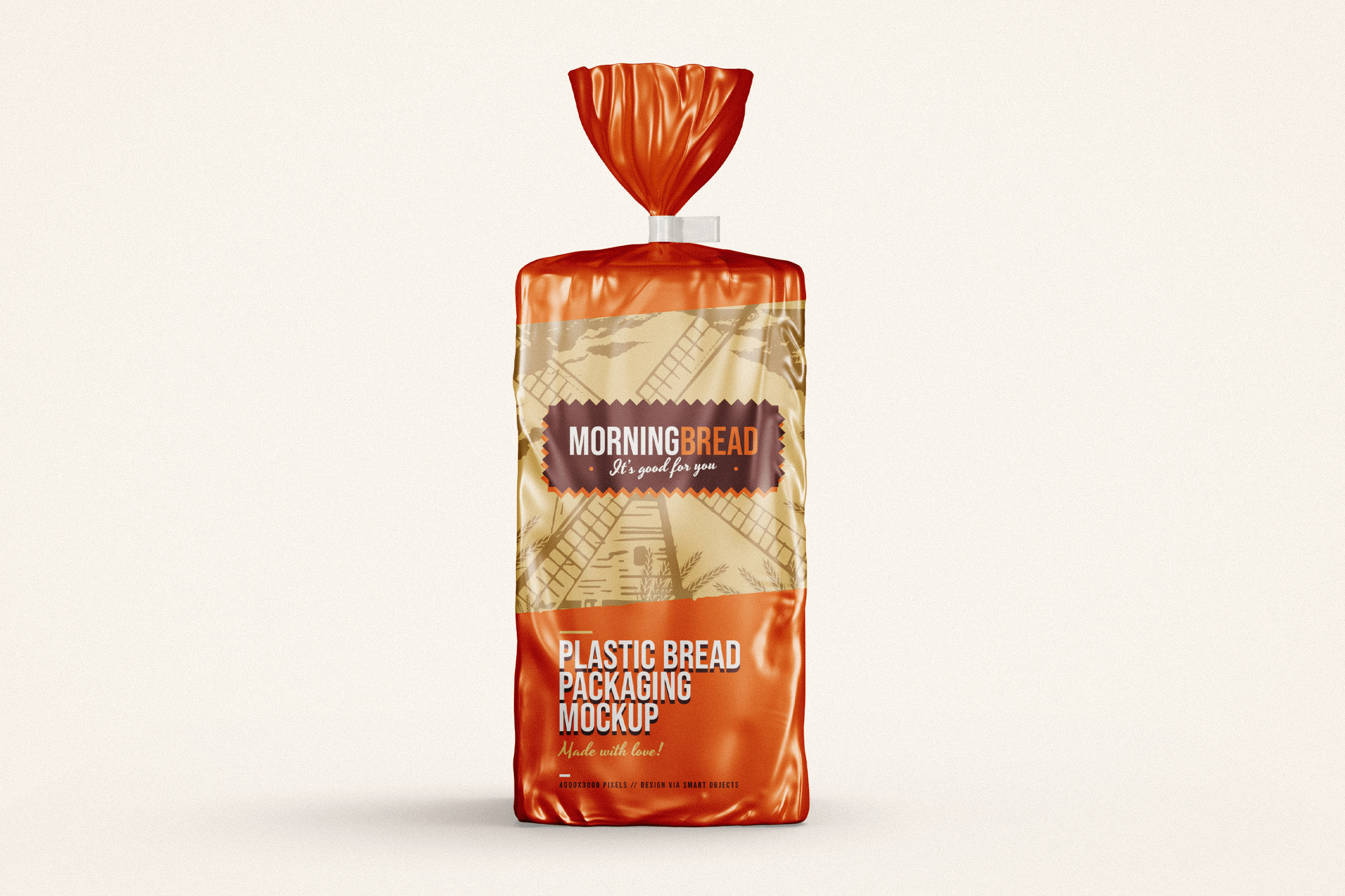 Bread Pouch Packaging Mockup, a Packaging Mockup by Designer Dude