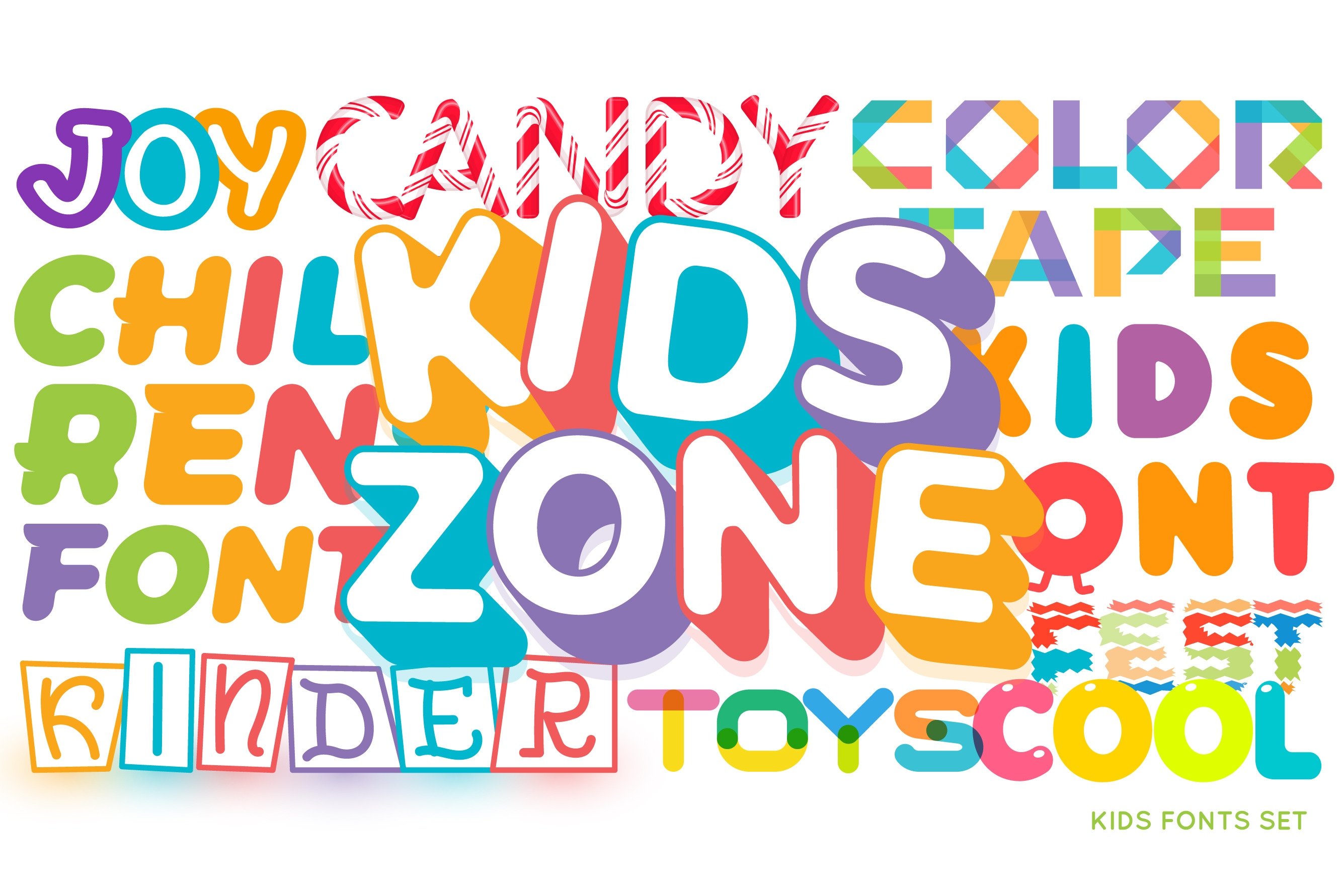Kids Font Bundle, a Sans Serif Font by artyway