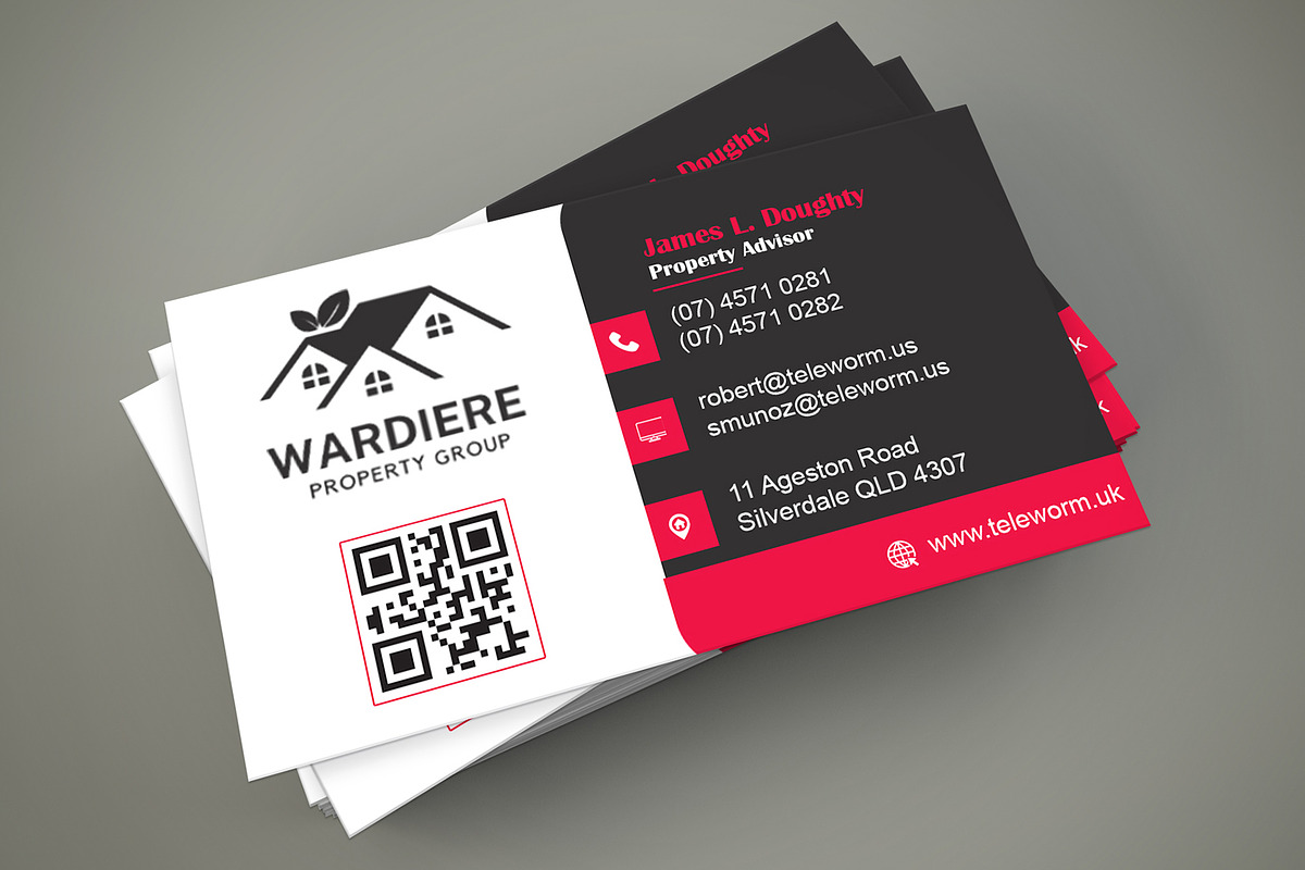 Editable Double-Sided Profile Card PSD