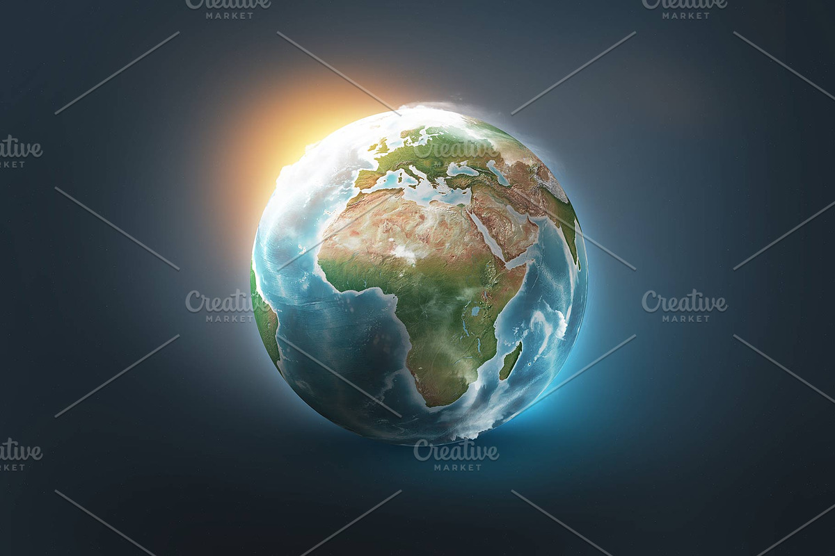 3D Planet Earth World for Photoshop, an Action Add-On by Giallo