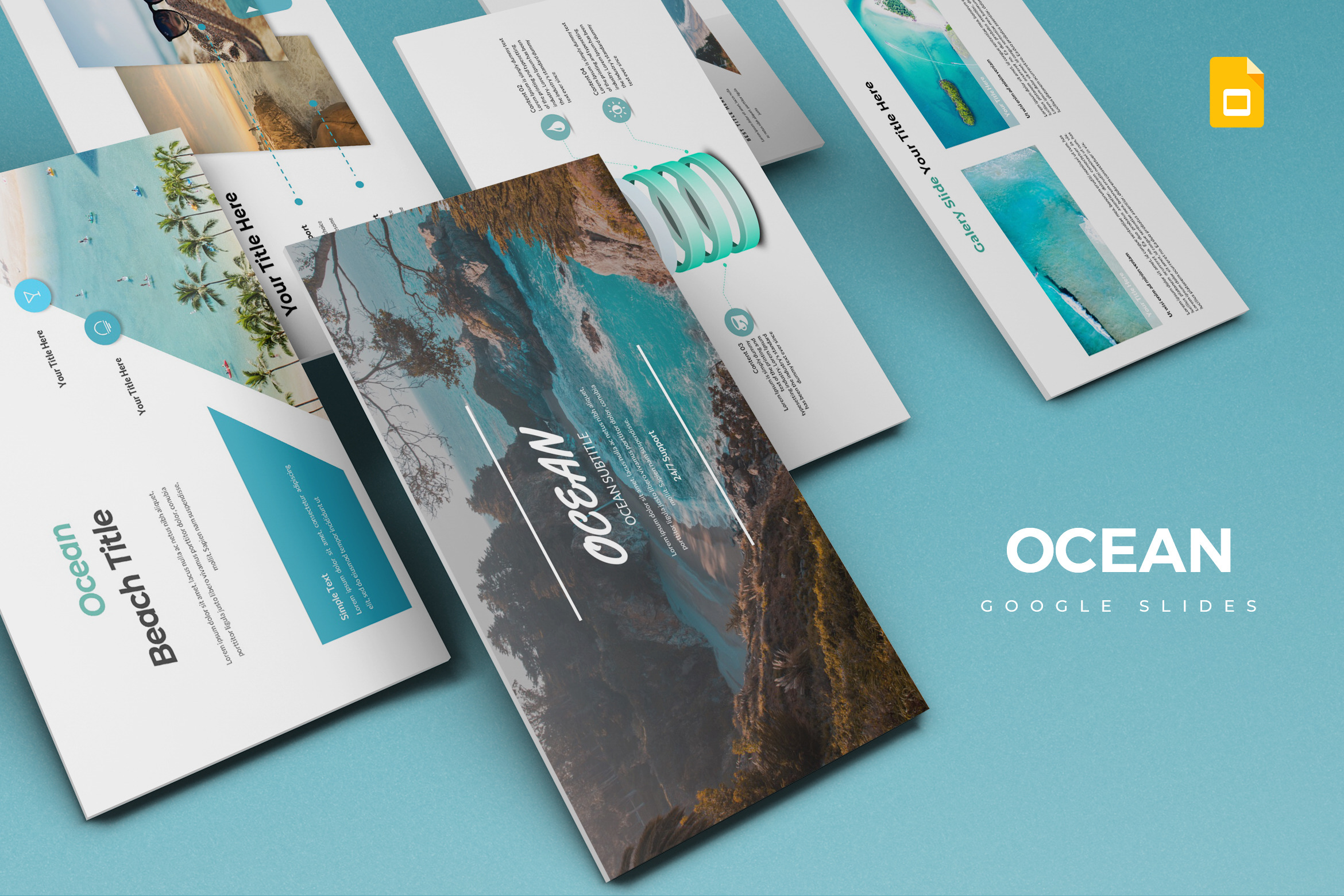 Ocean - Google Slide Template, a Presentation Template by AQR Studio ...