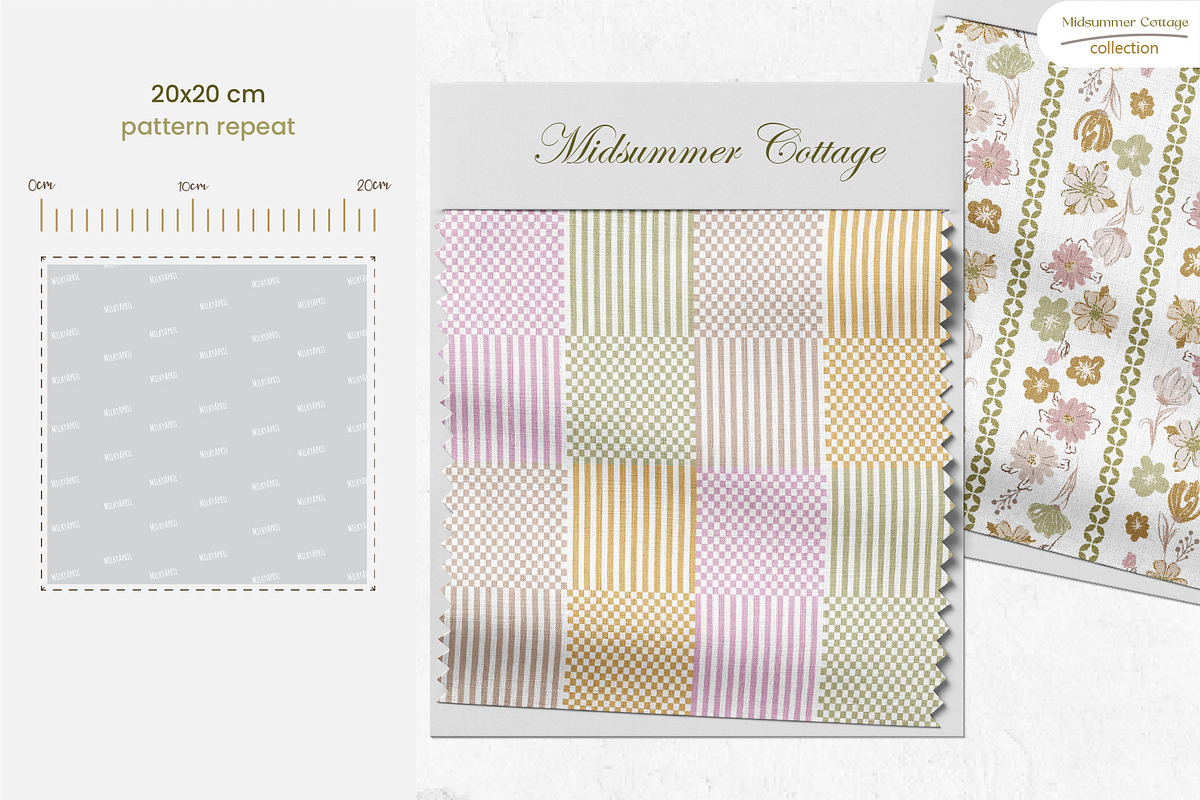 Midsummer Cottage - Patterns, a Pattern Graphic by Milky April