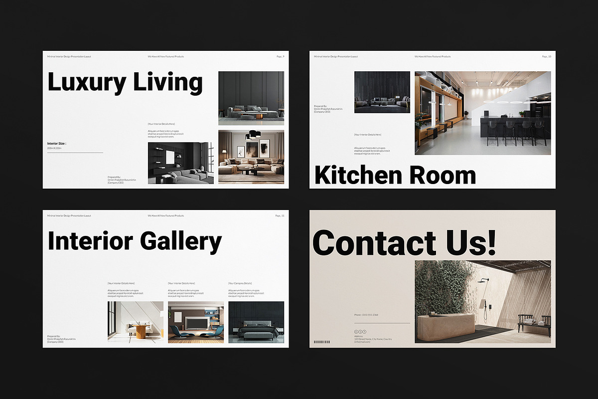 Interior Design Presentation Layout, a Presentation Template by E-Type ...