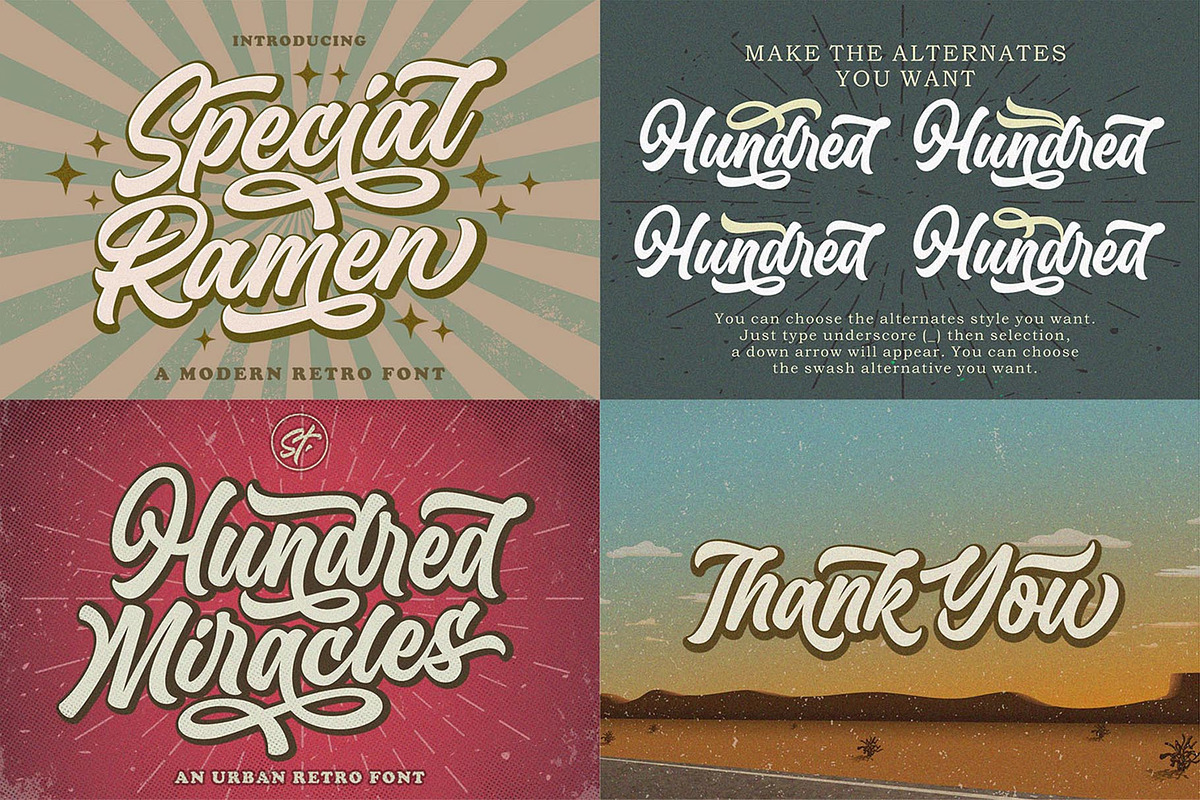 Retro Font Bundle