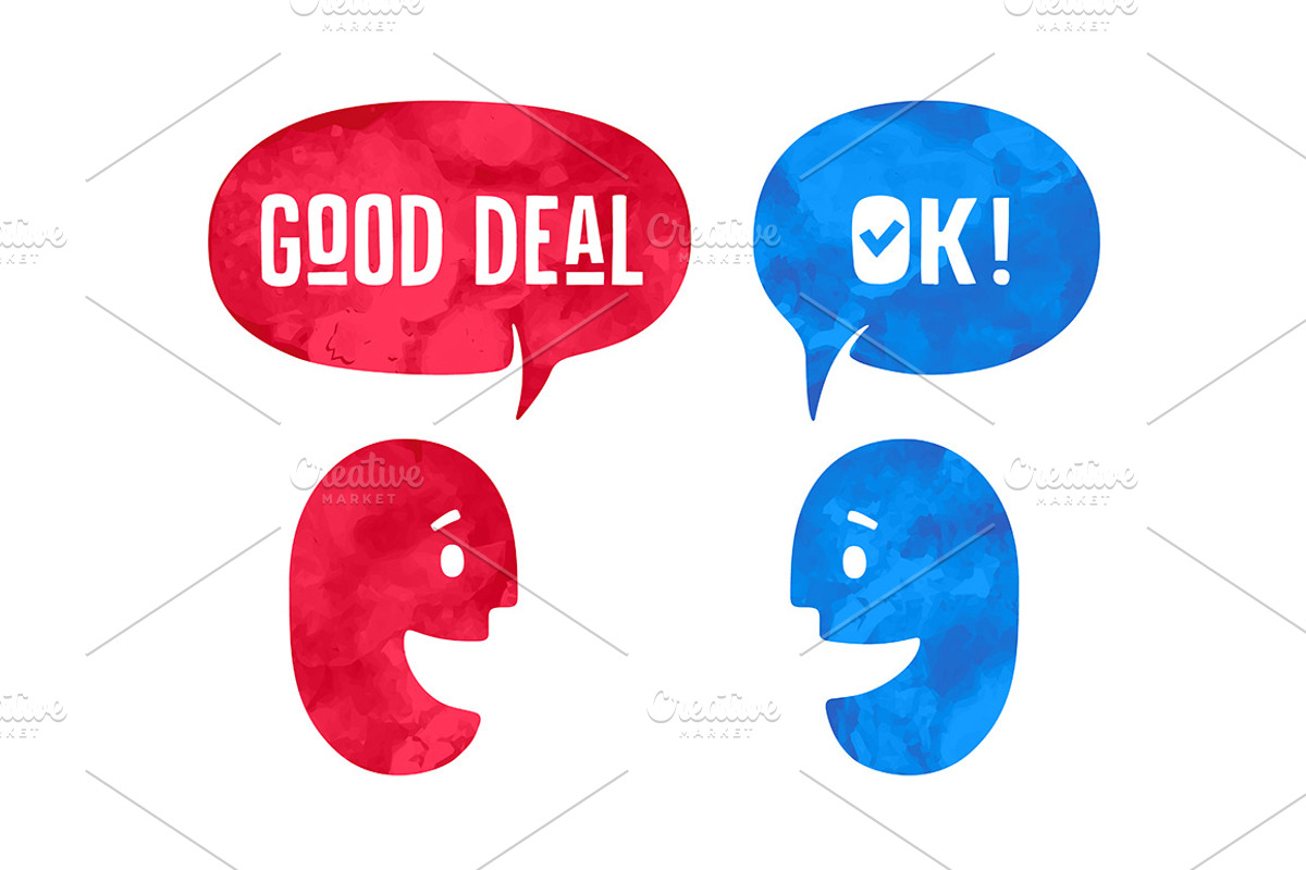 People with shapes cloud talk, a Person Illustration by Foxys Graphic ...