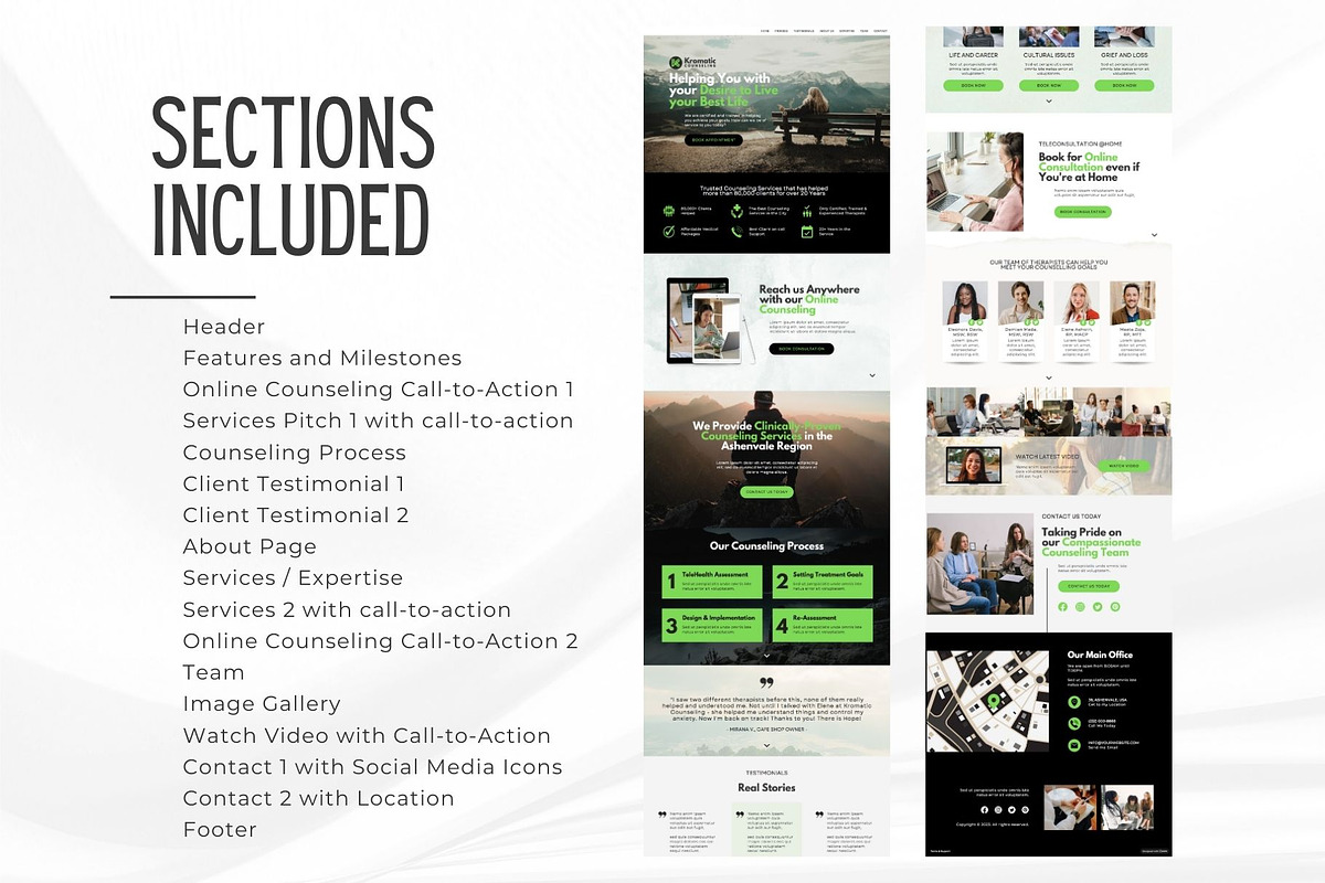 Counseling Canva Website Template