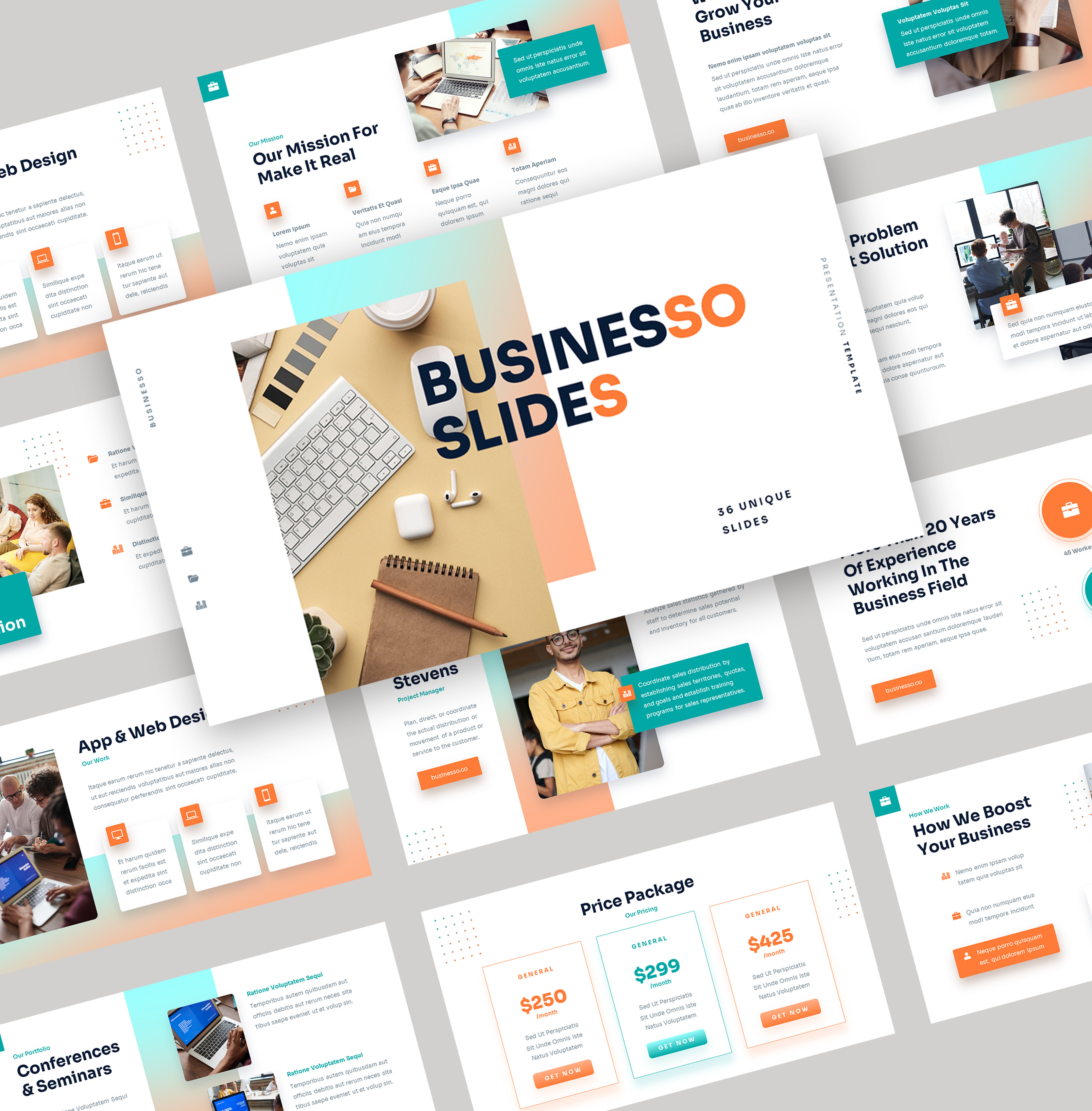 Business Powerpoint Template | Creative Market