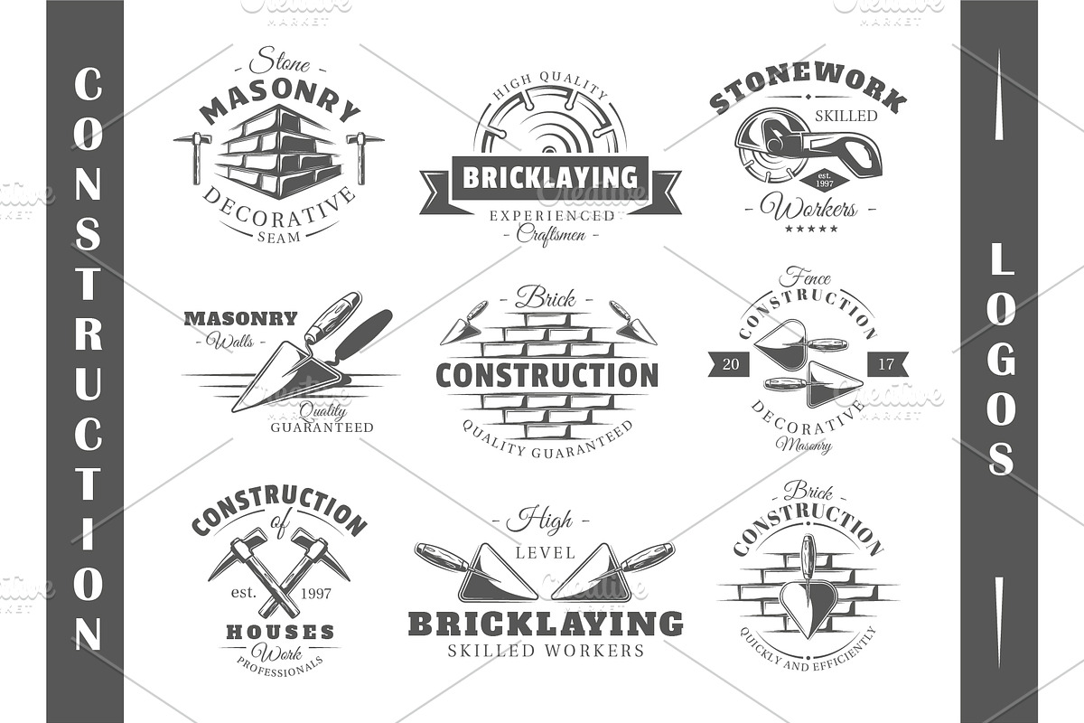 9 Construction Logos Templates Vol.2, a Branding & Logo Template by Art ...