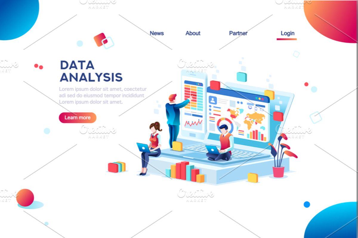 Data Analysis Infographic for Banner, a Finance Illustration by ...
