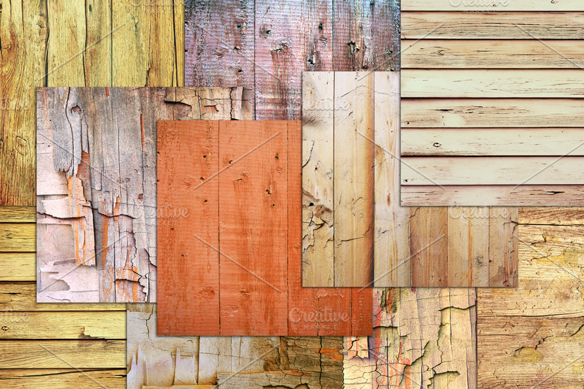 10 OLD DISTRESSED WOOD BACKGROUNDS, a Texture Graphic by Area