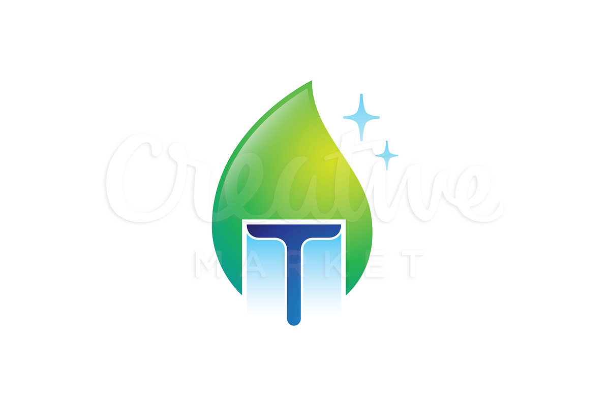 Nature Cleaning Logo, a Branding & Logo Template by nospacestore