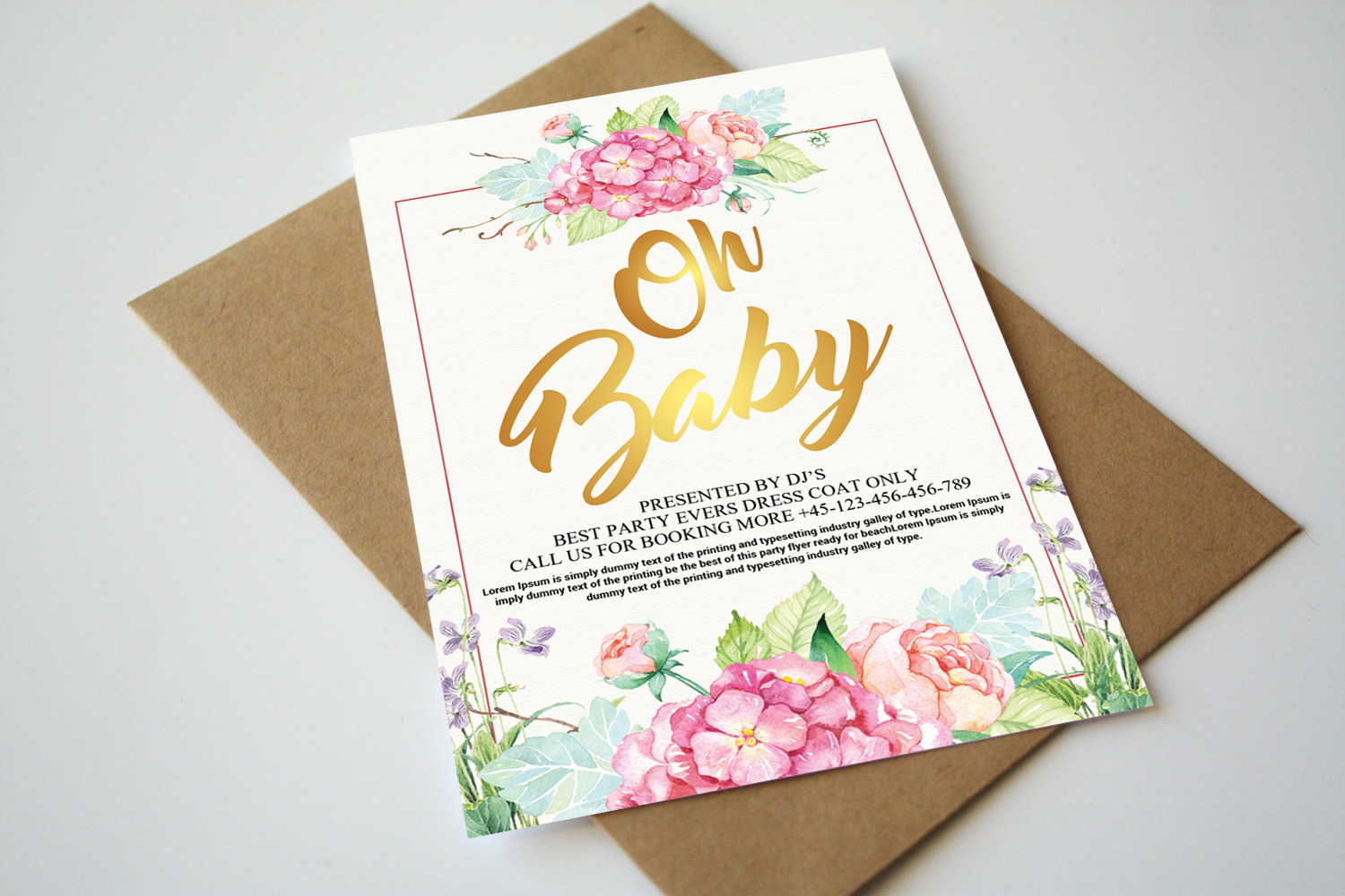 Oh Baby Shower Invites, an Invitation Template by graphicforest ...