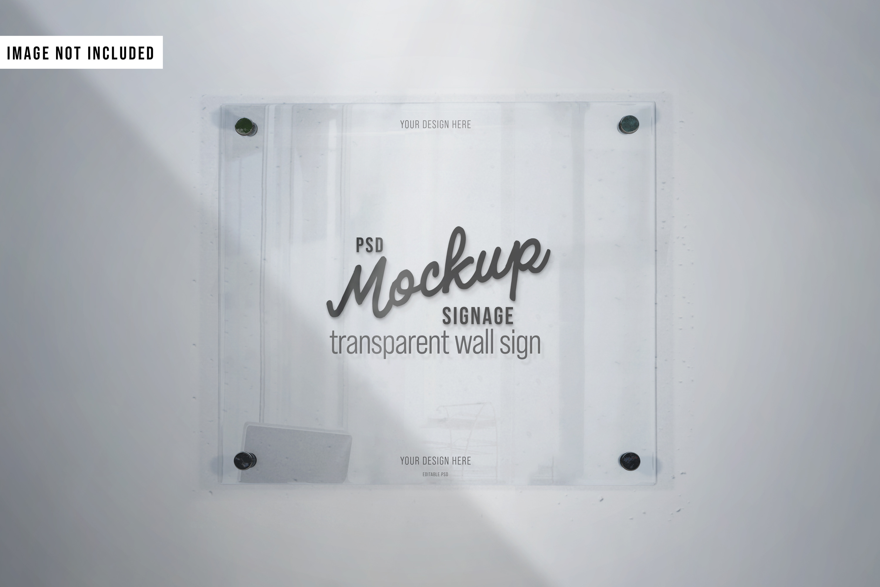 Transparent Acrylic Sign Mockup, a Mockup by wavebreak