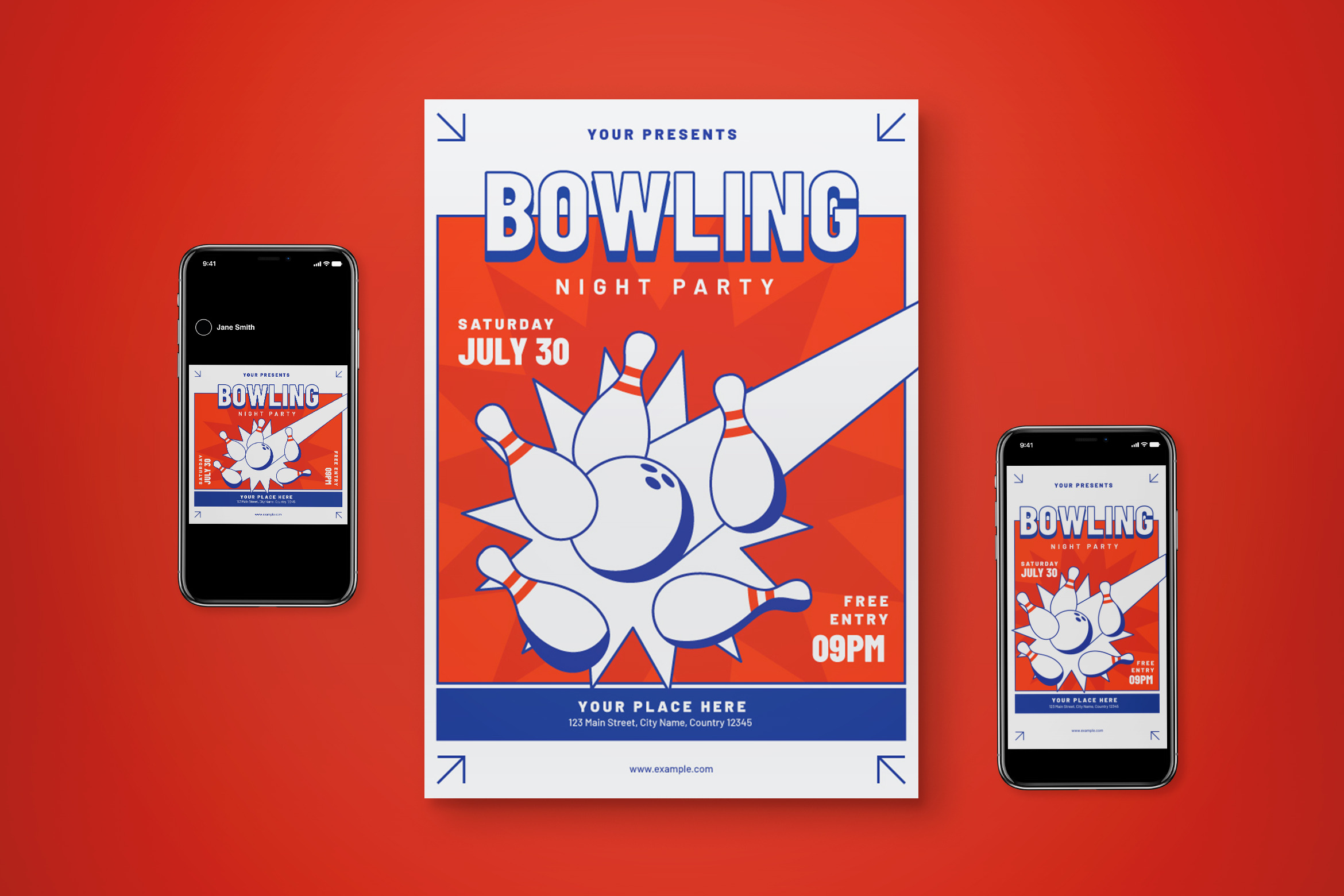 Bowling Flyer Set, a Flyer Template by graphicook