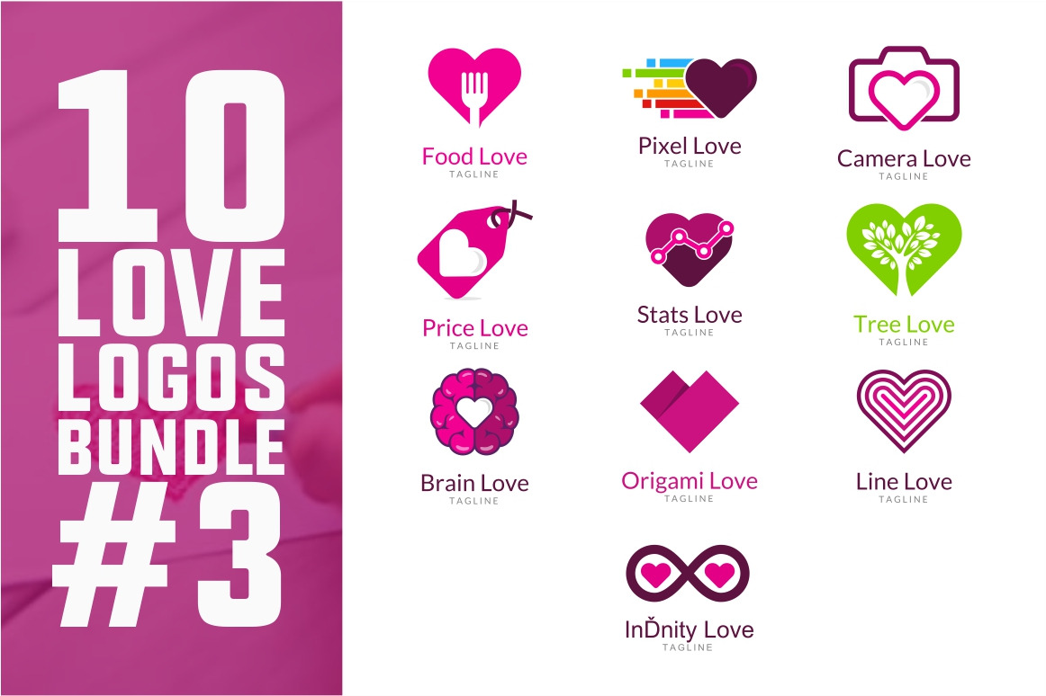 10 Love Logo Bundle #3, a Branding & Logo Template by PutraCetol Studio