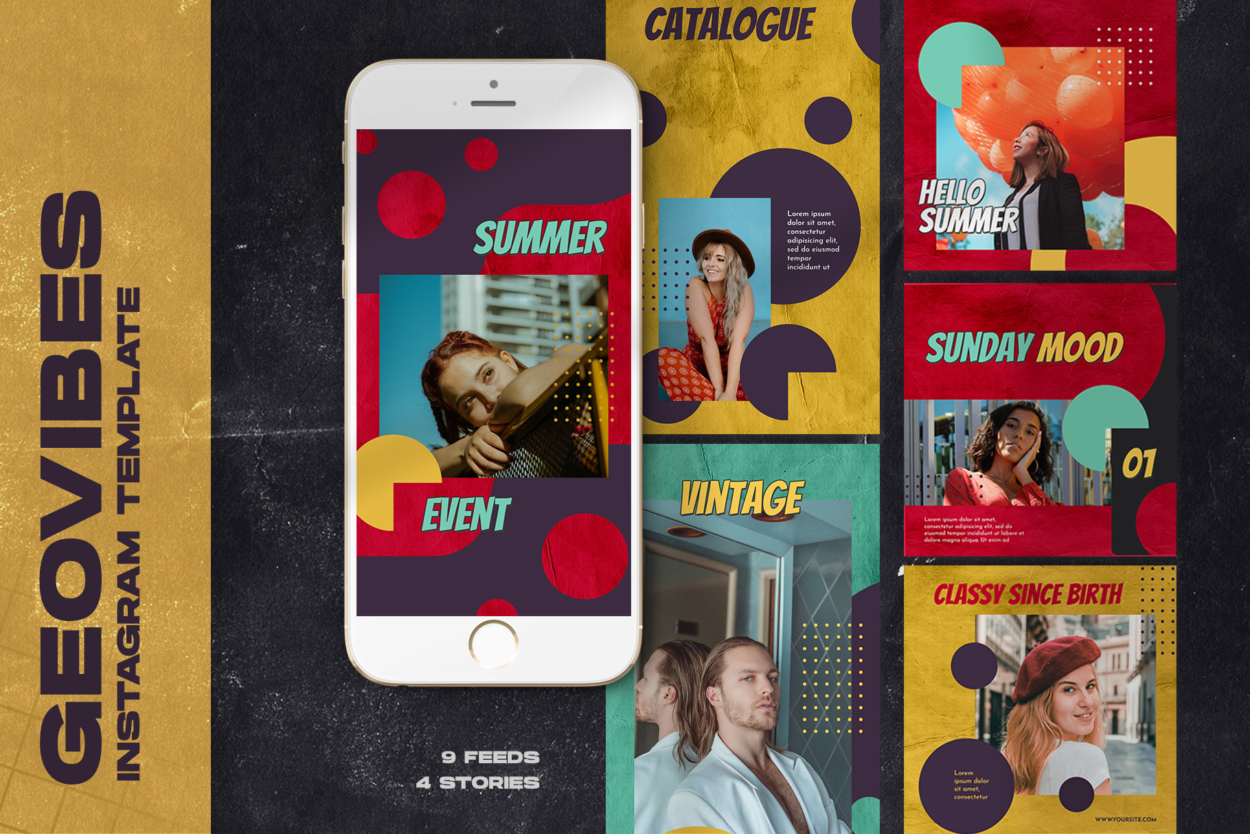 Geovibes Instagram Templates, a Social Media Template by Azruca