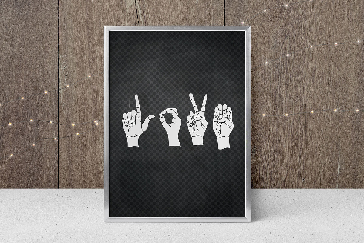 Koprun - American Sign Language Font, a Symbol Font by DreamONprints