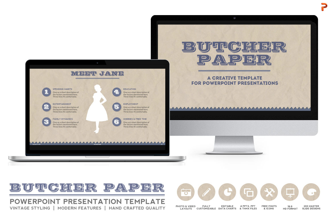 Butcher Paper Powerpoint Template, a Presentation Template by Blixa 6 ...