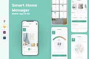 Smart Home Manager Mobile App UI Kit, an UI Kit Template by uicube