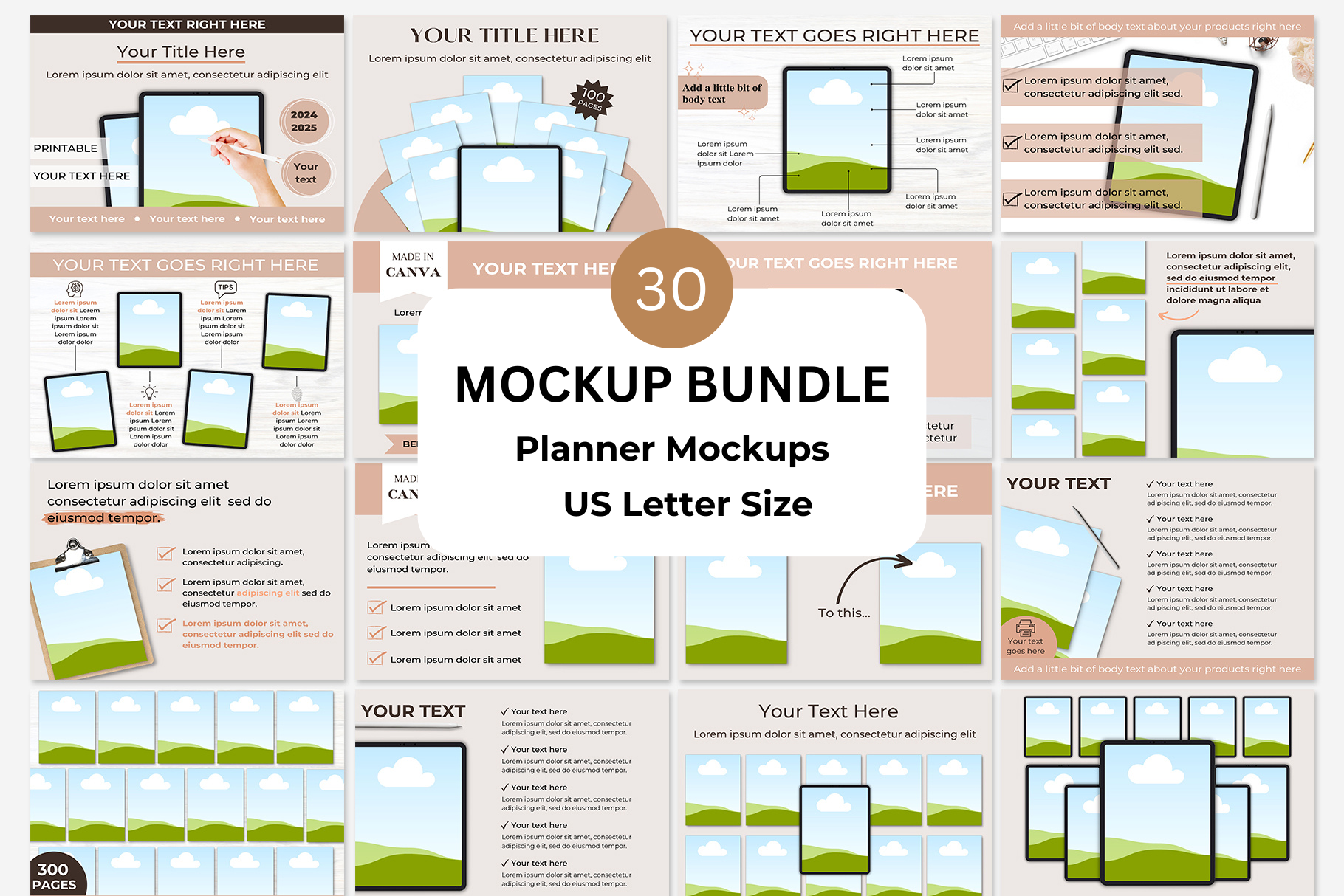 Planner Mockups Listing Templates
