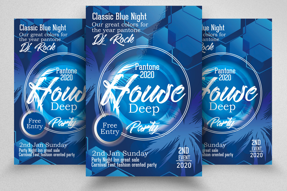 Pantone 2020 Party Night Flyer, a Flyer Template by Psd Templates