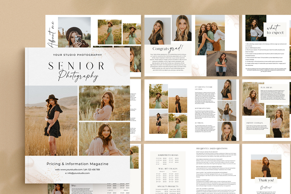 Senior Photography Magazine MG031, a Magazine Template by Salsal Design