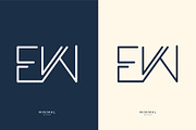 Monogram icon logo EW, a Branding & Logo Template by idesign_4u