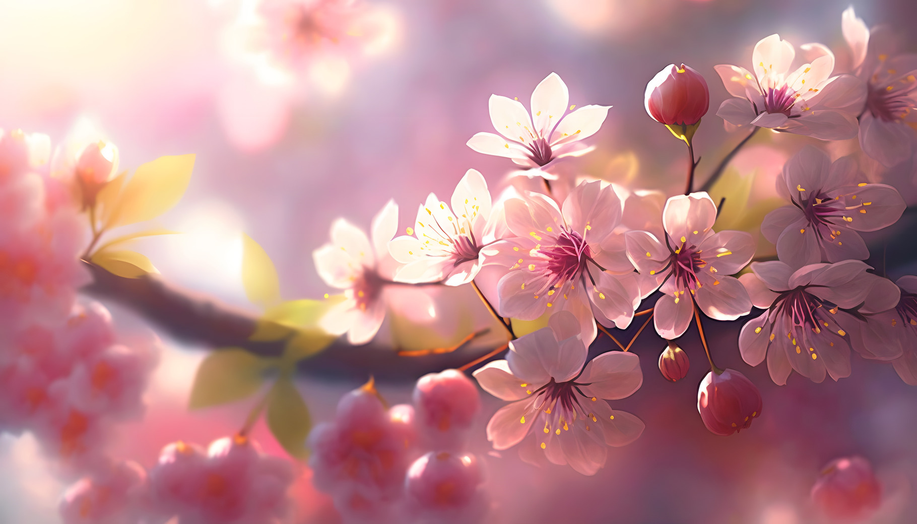 Sakura flowers background | Illustrations ~ Creative Market