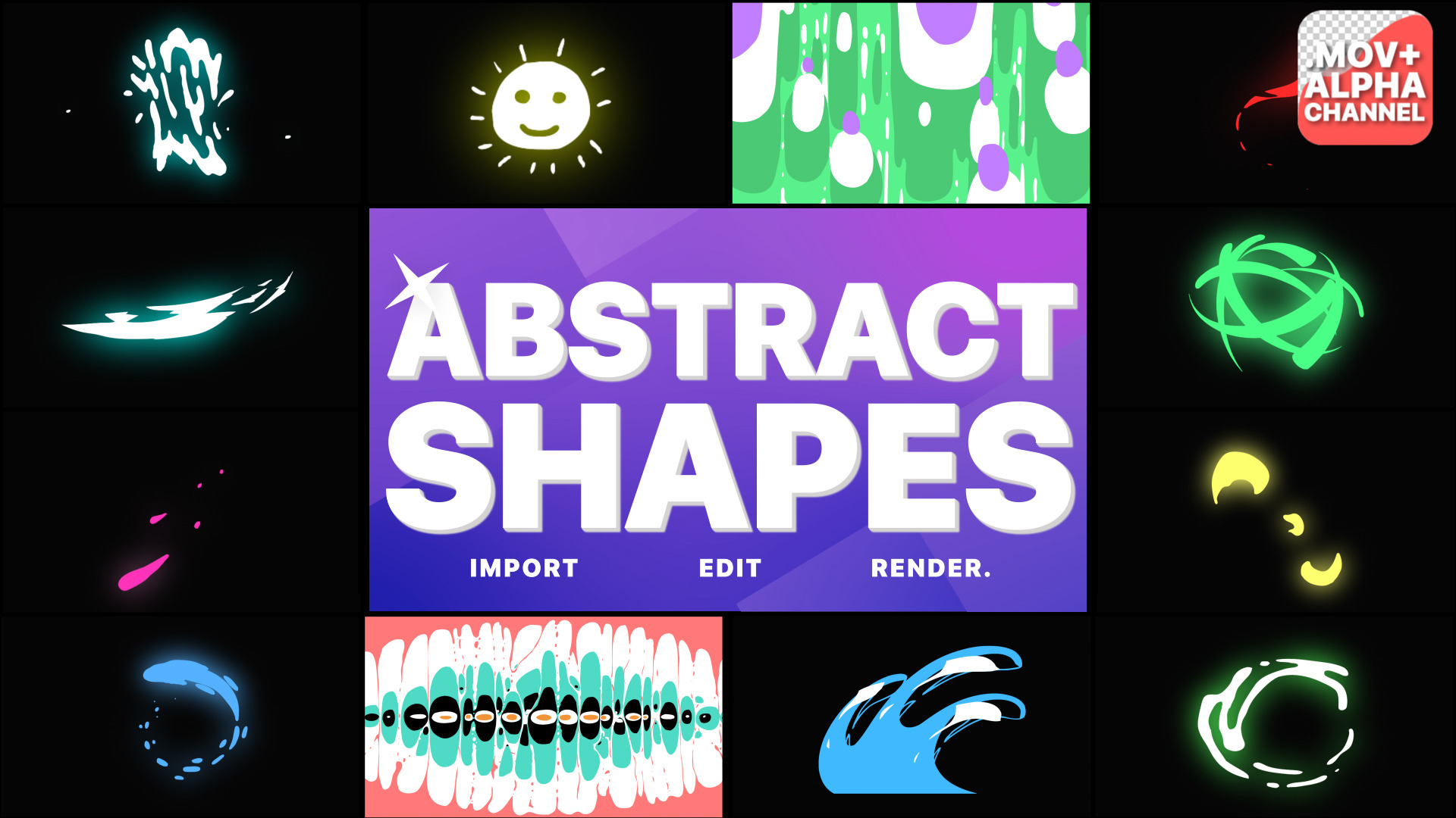 Abstract Shapes | Motion Graphics, a Graphic by FlashFXbox