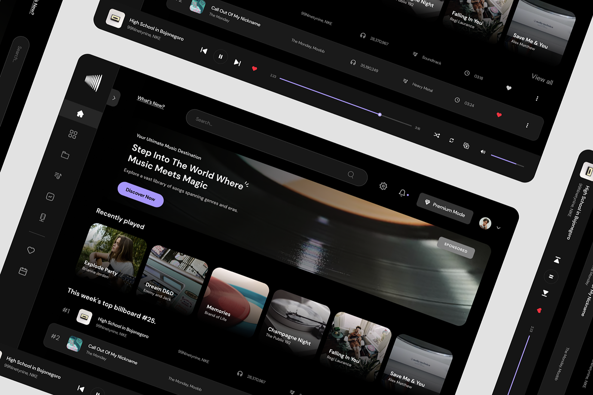 NoteNode - Music Admin Dashboard, a Websites & App Template by SquidPixey