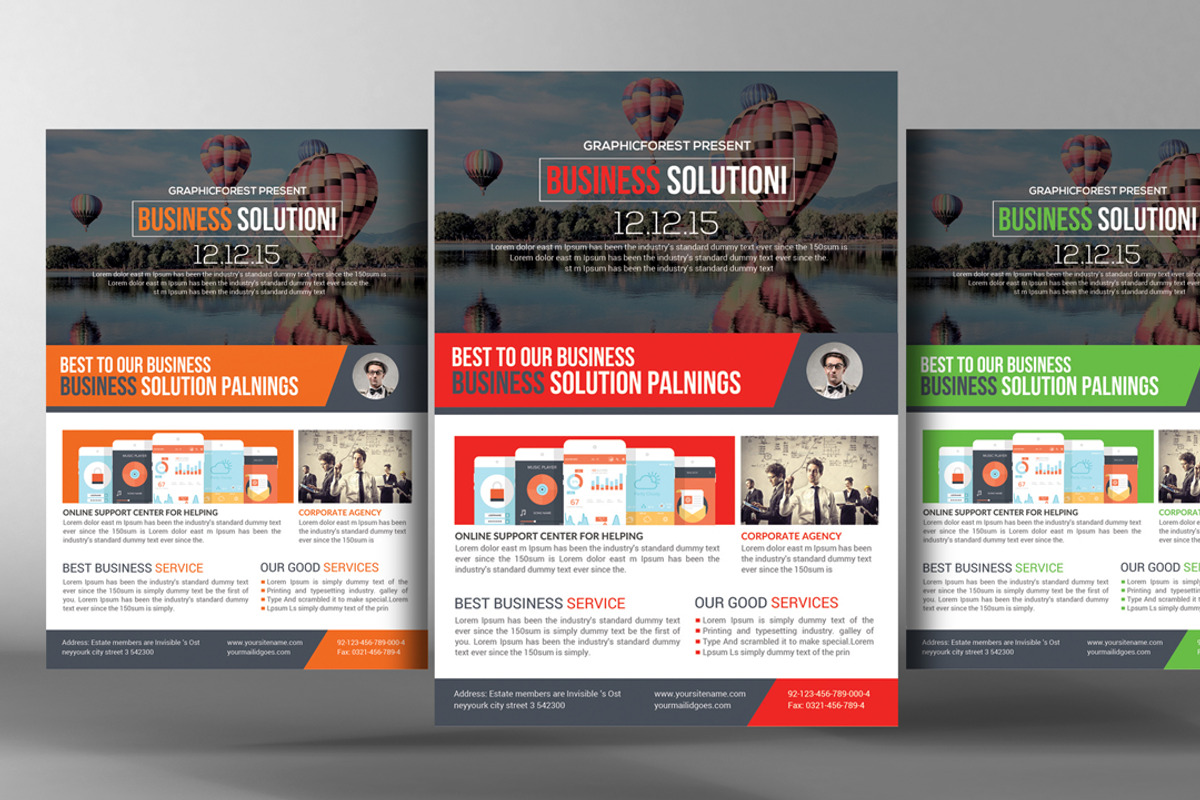 Business Solution Flyer Template, a Flyer Template by graphicforest