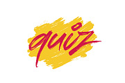 Quiz vector lettering, a Branding & Logo Template by Zagach Letters