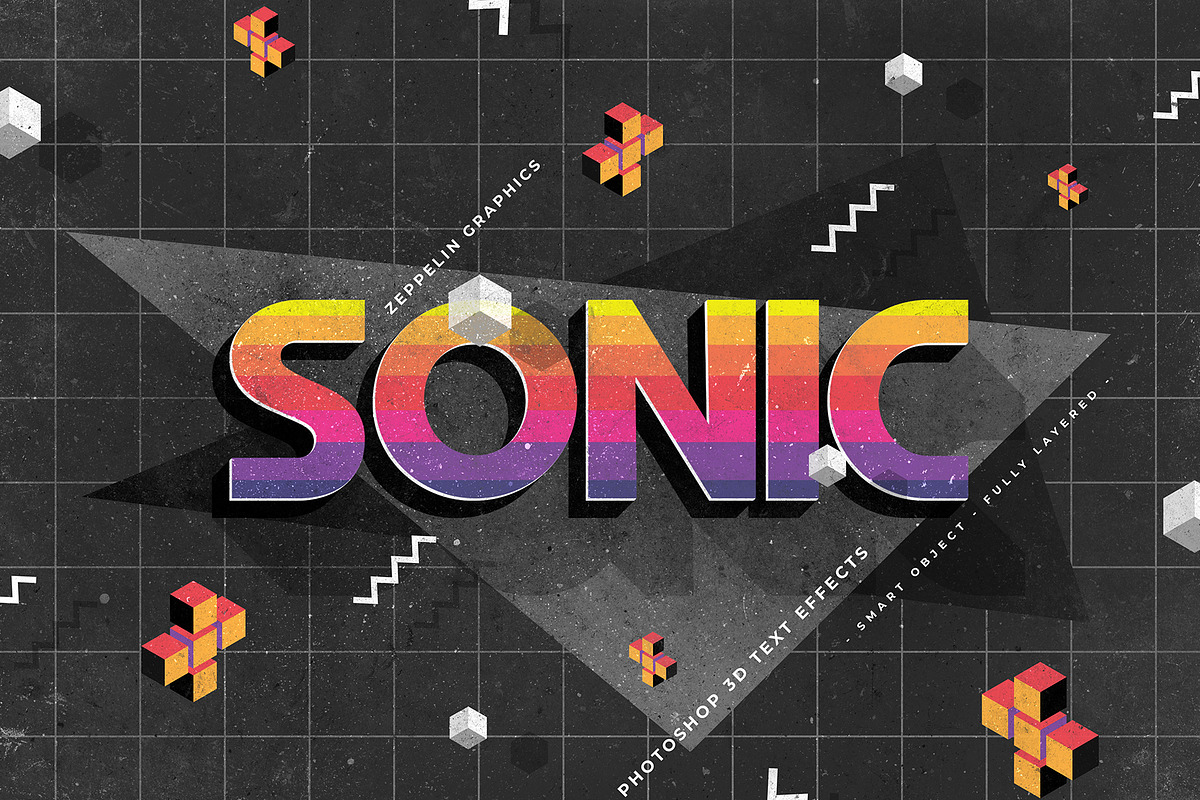 90s Text Effects, a Layer Style Add-On by Graphicdome