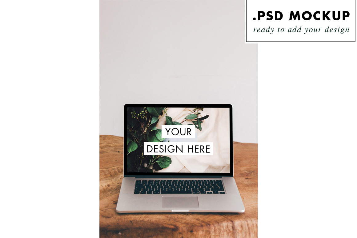 rustic wood studio computer mockup, a Mac Mockup by Travelling Mockups