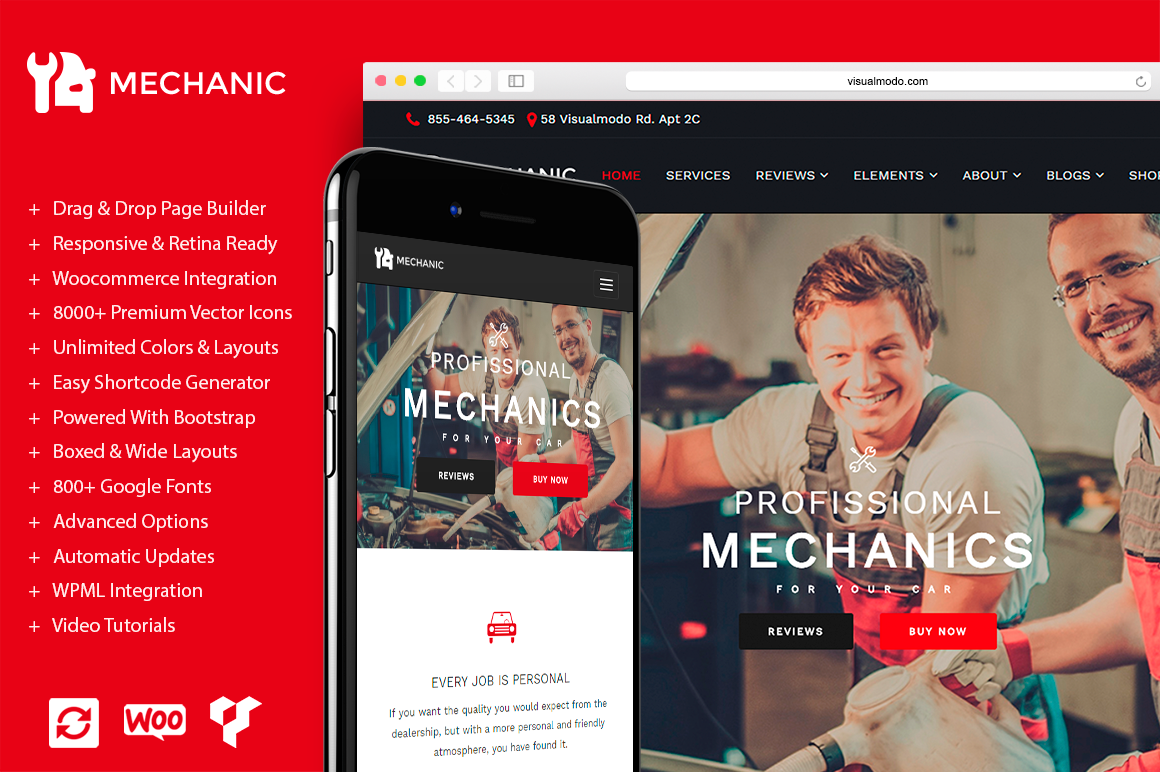 Mechanic Auto Repair WordPress Theme