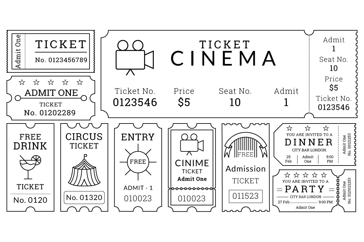 Ticket Templates Pack, an Illustration by Creative Stall
