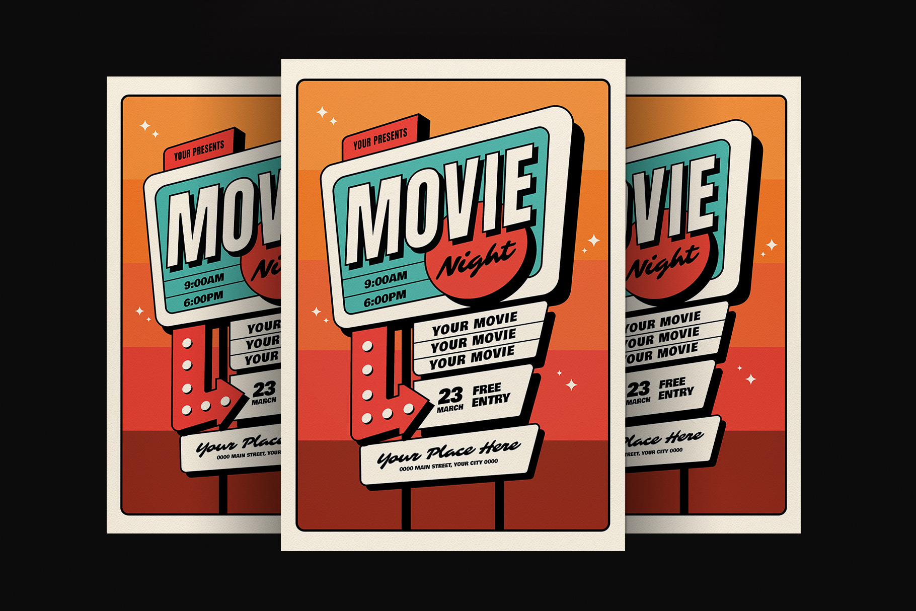 Movie Night Flyer, a Flyer Template by lilyshop