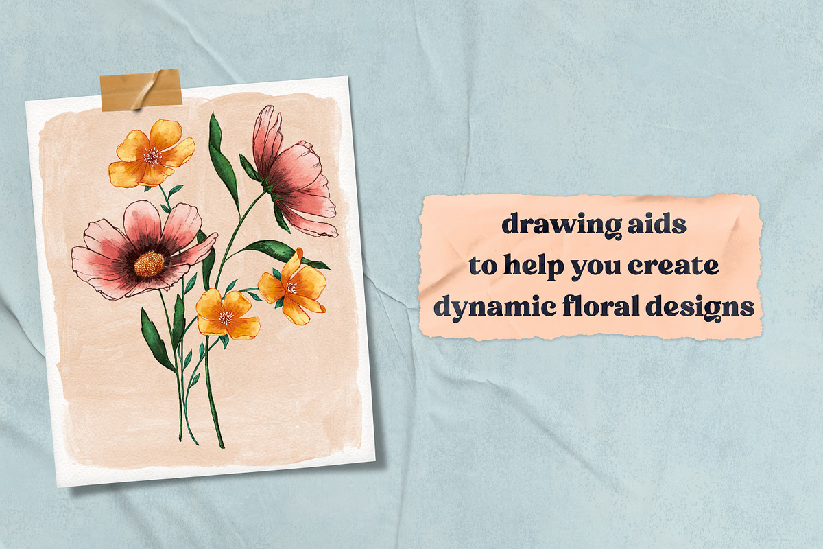 Flower Builder Kit for Procreate, a Brush Add-On by Wooly Pronto