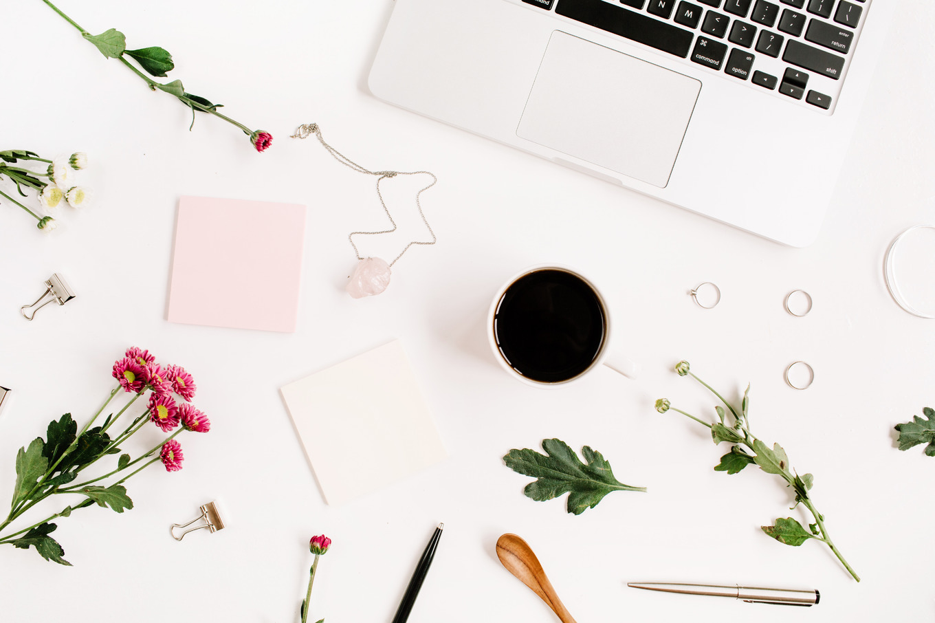 Workspace with flowers, a Business Photo by Floral Deco