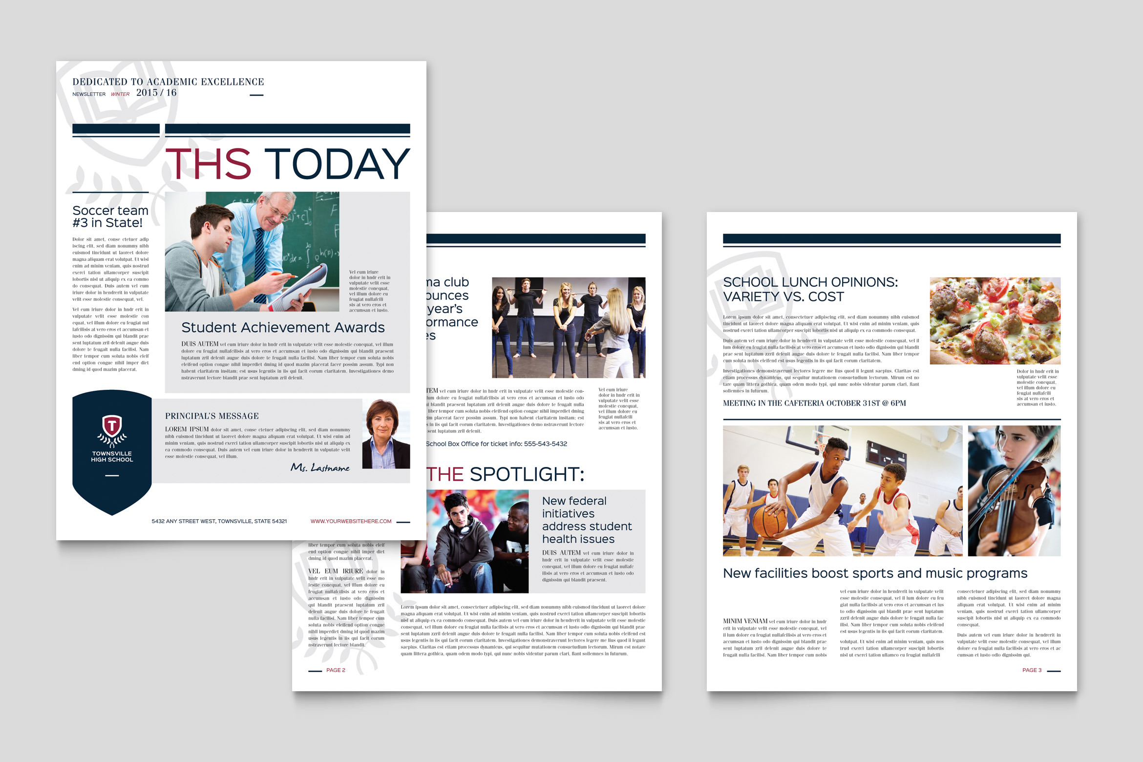 High School Newsletter Template