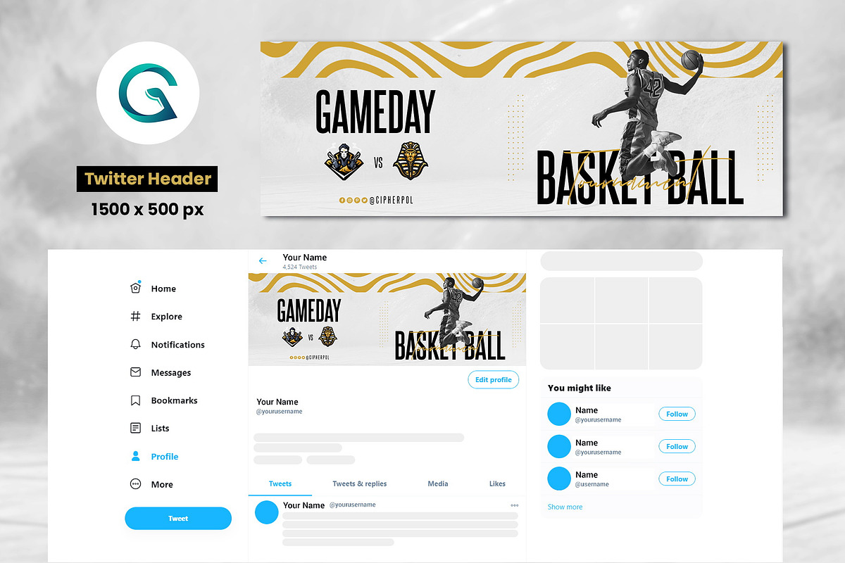 Basketball Social Media Template, a Social Media Template by Geelator ...