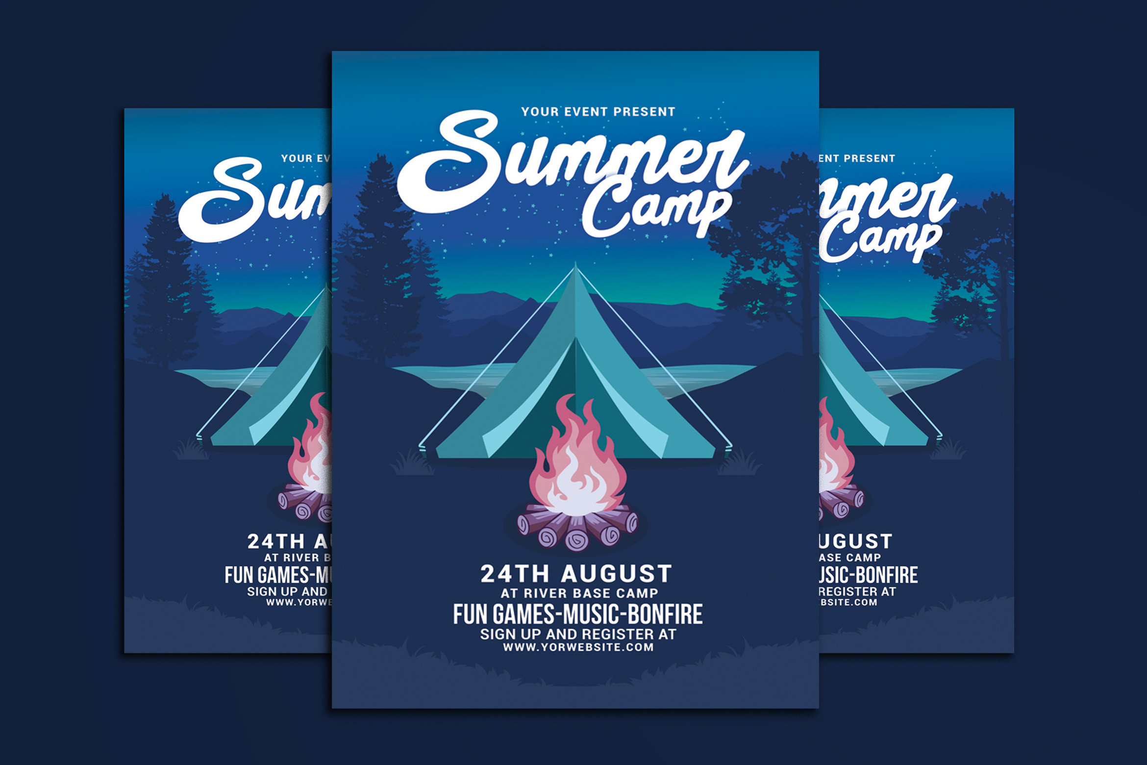Summer Camp Event, a Flyer Template by Muhamad Iqbal hidayat