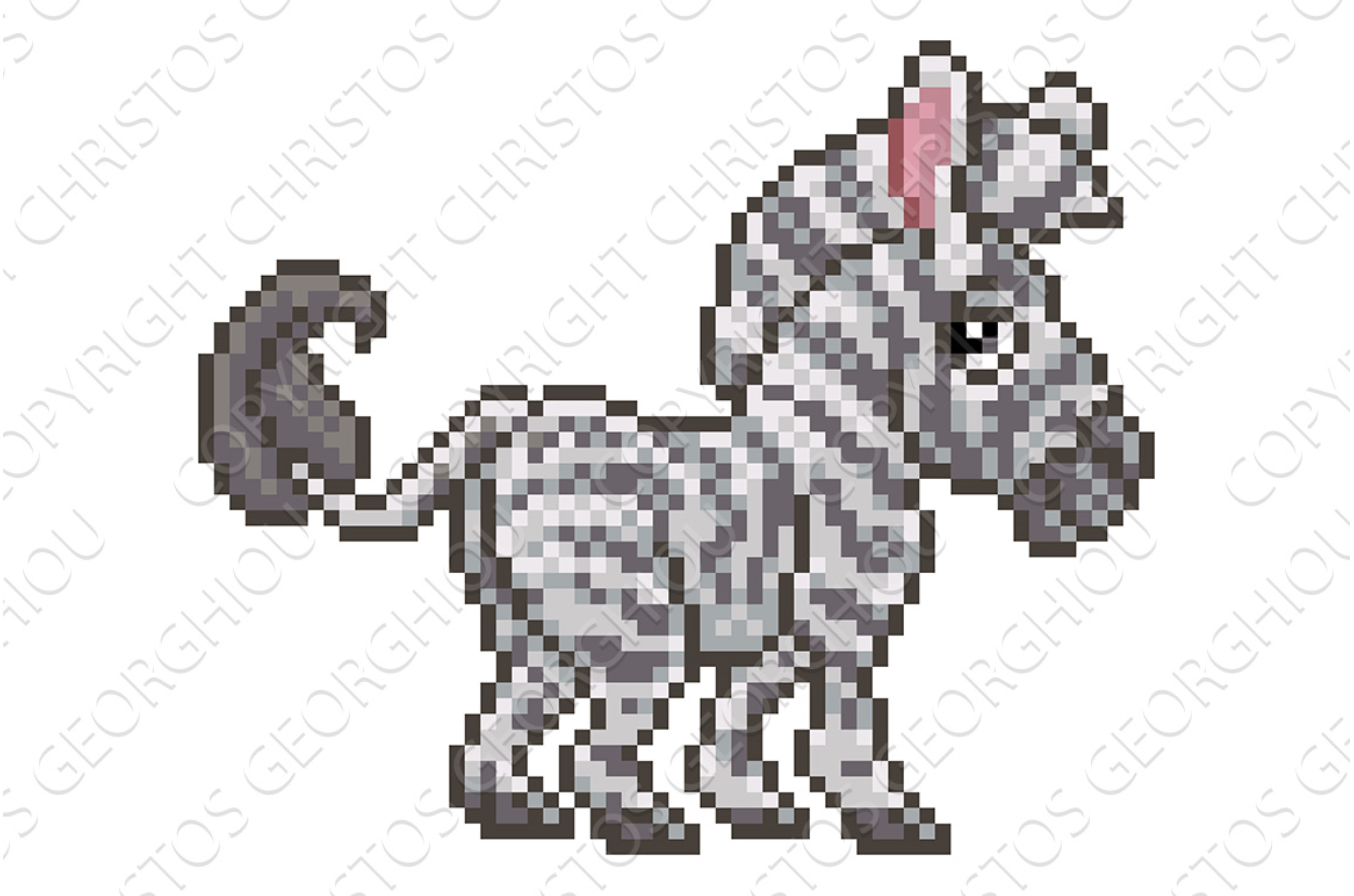 Zebra Pixel Art Safari Animal Video, an Animal Illustration by Christos ...