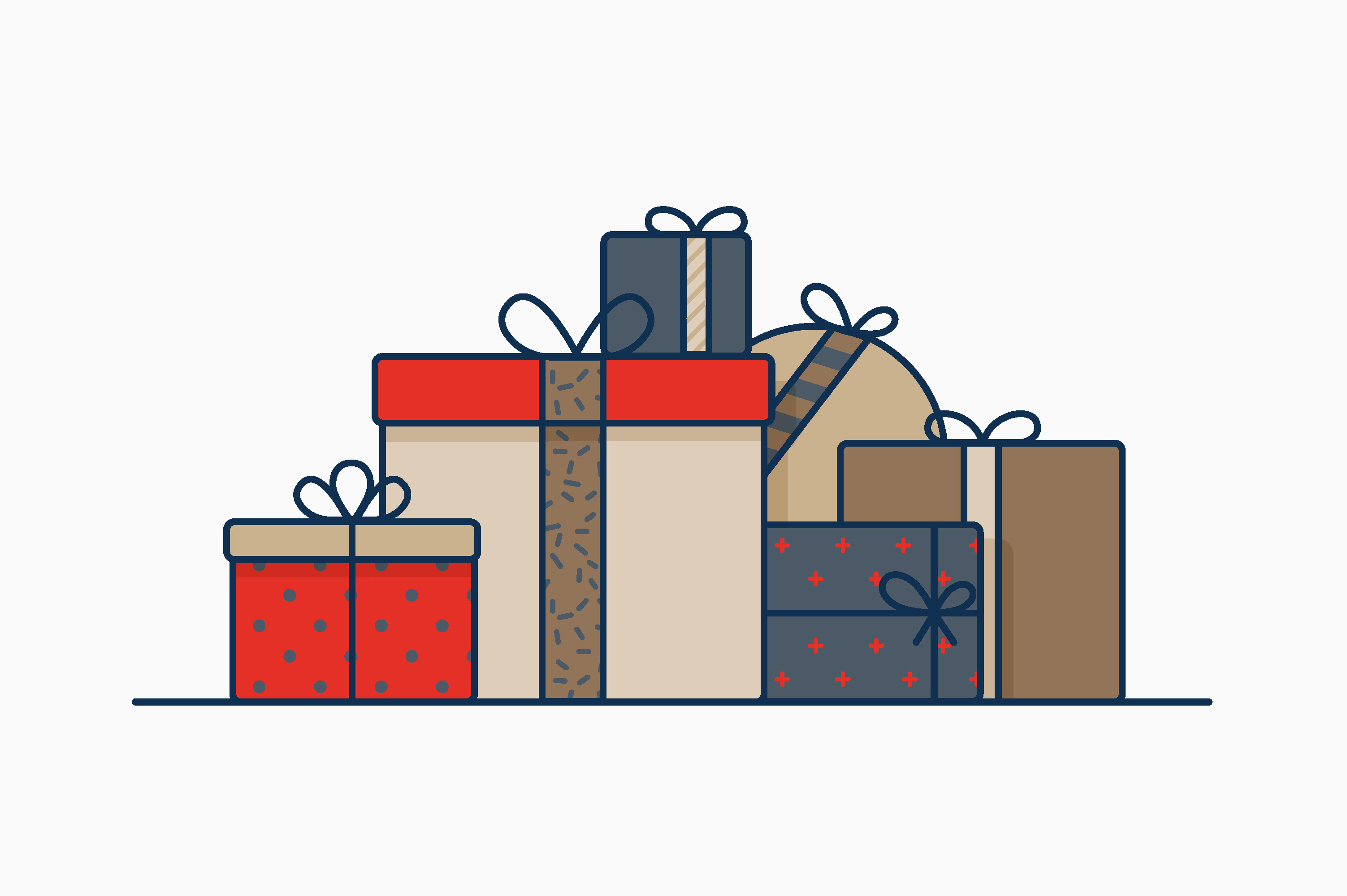 Pile of gifts in boxes, a Decorative Illustration by Good Studio
