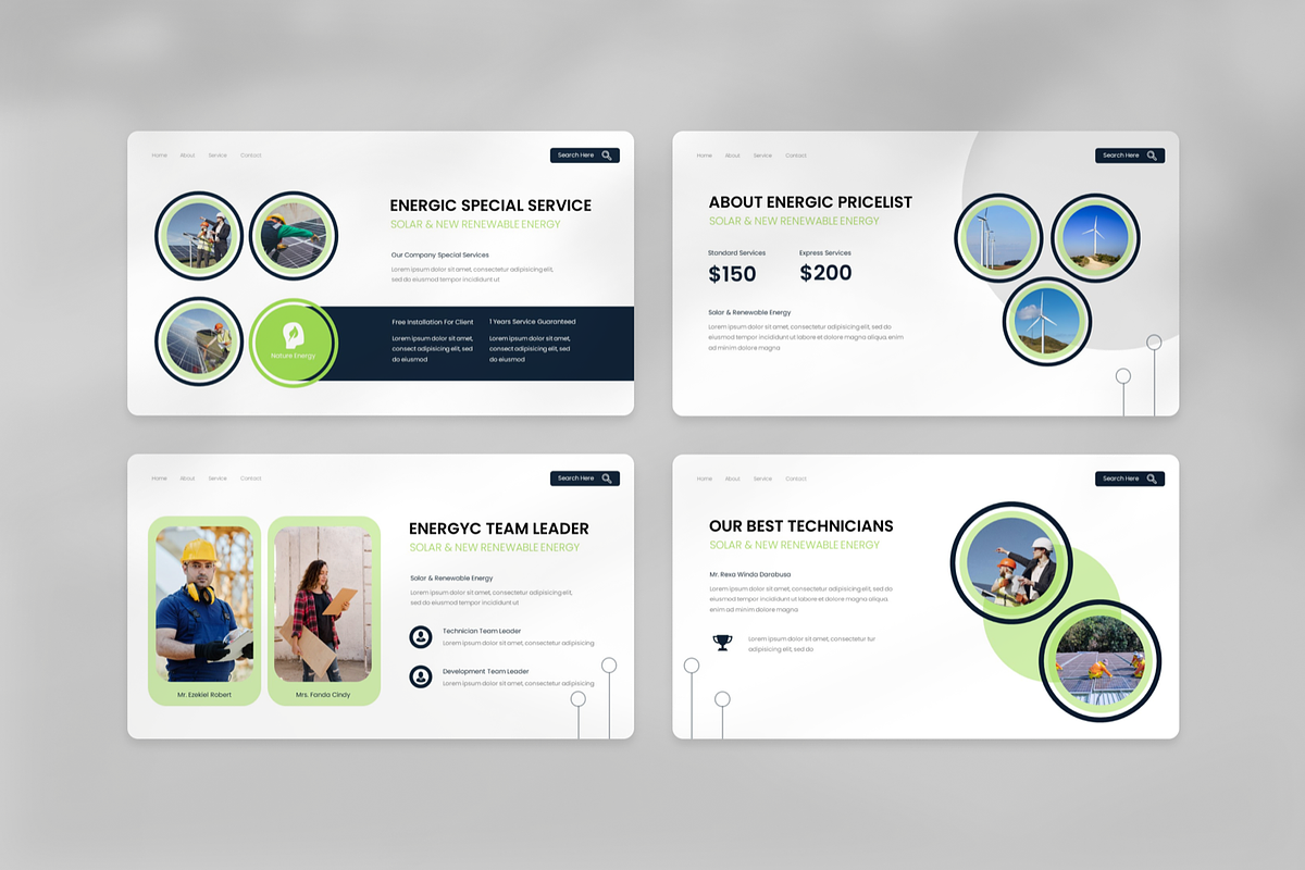 Solar & Renewable Energy Powerpoint, a Presentation Template by Annora ...