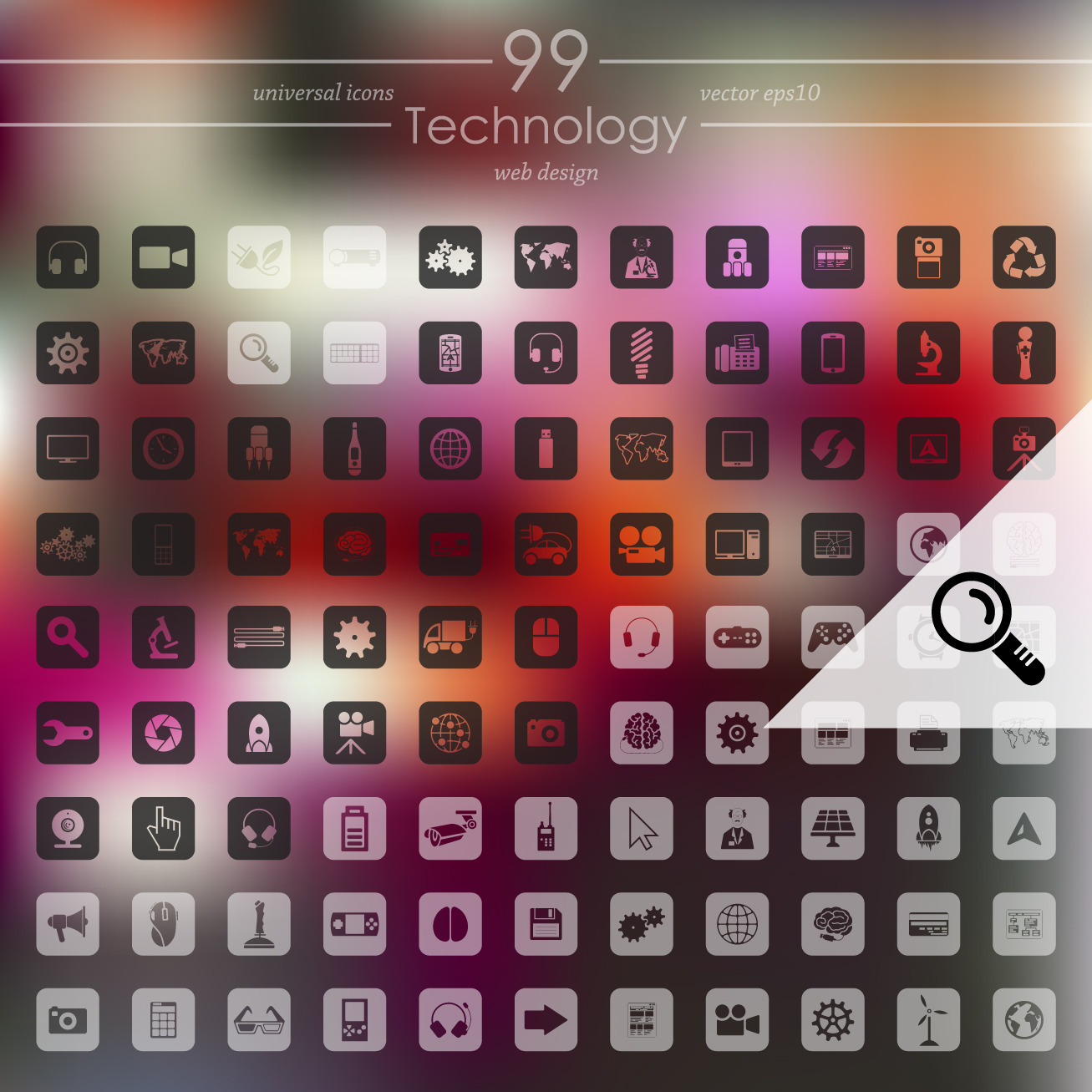 99 TECHNOLOGY icons, a Templates & Theme by Palau